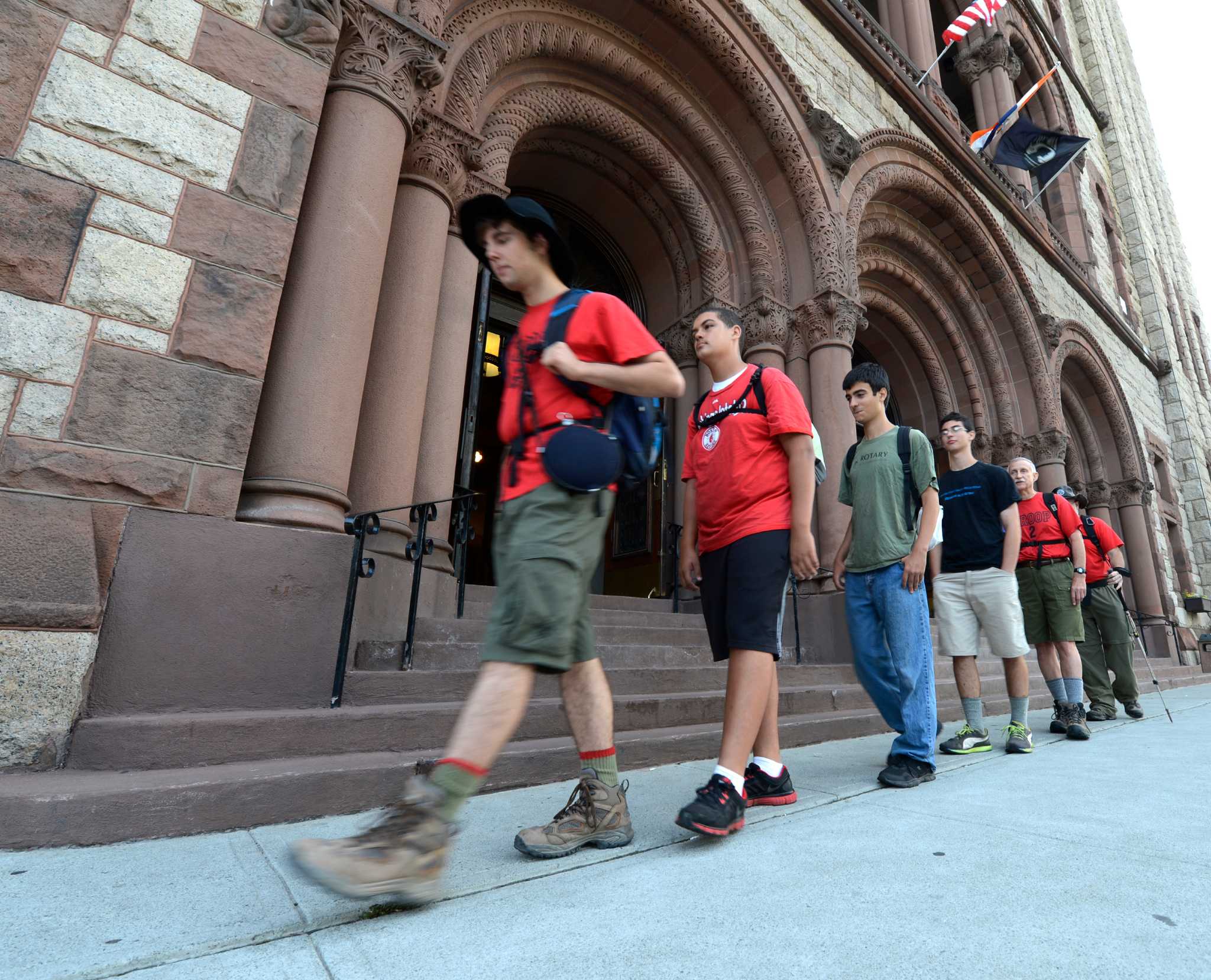 Scouts hike to attract recruits