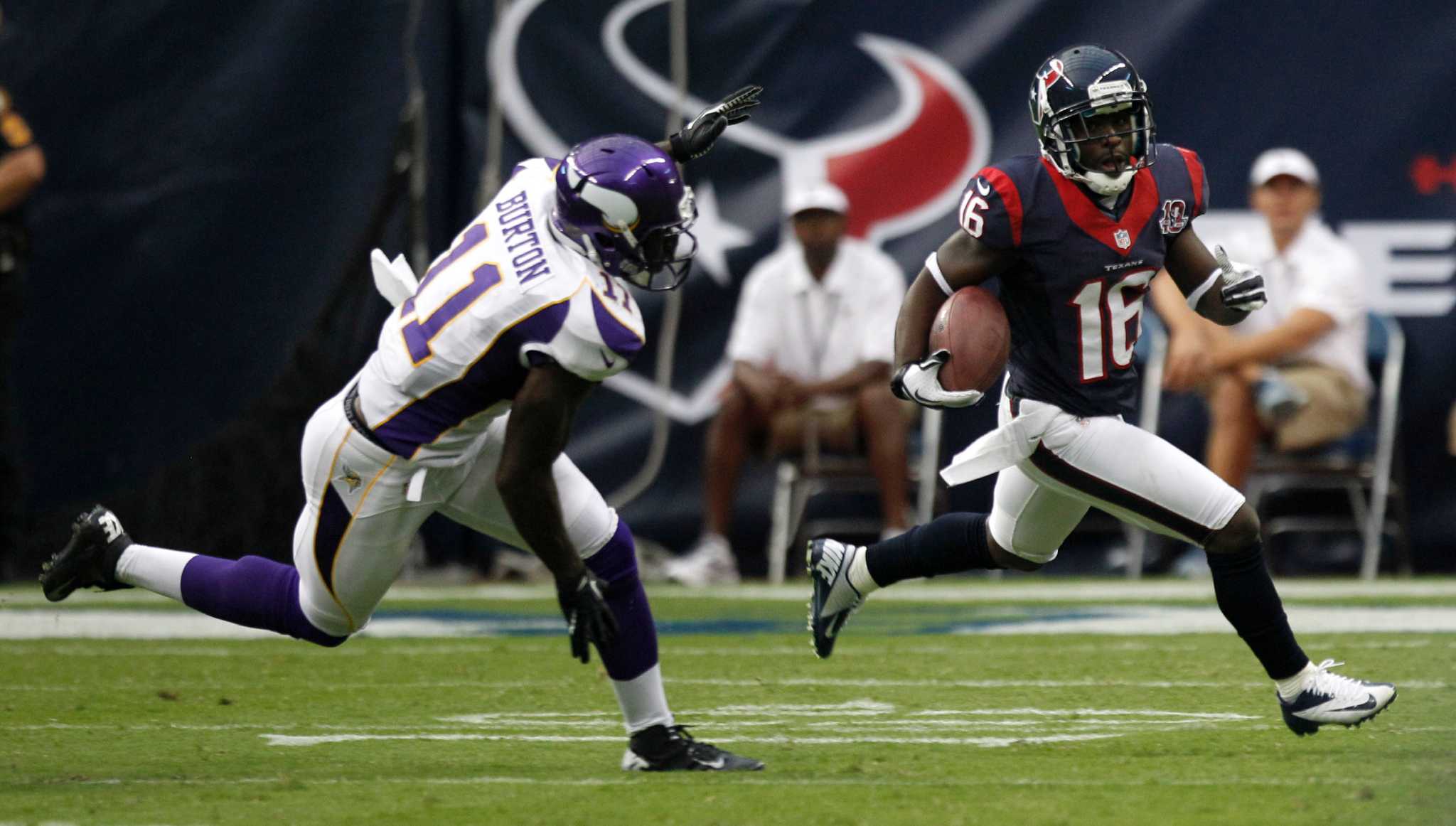 Ex-track star makes big play for Texans