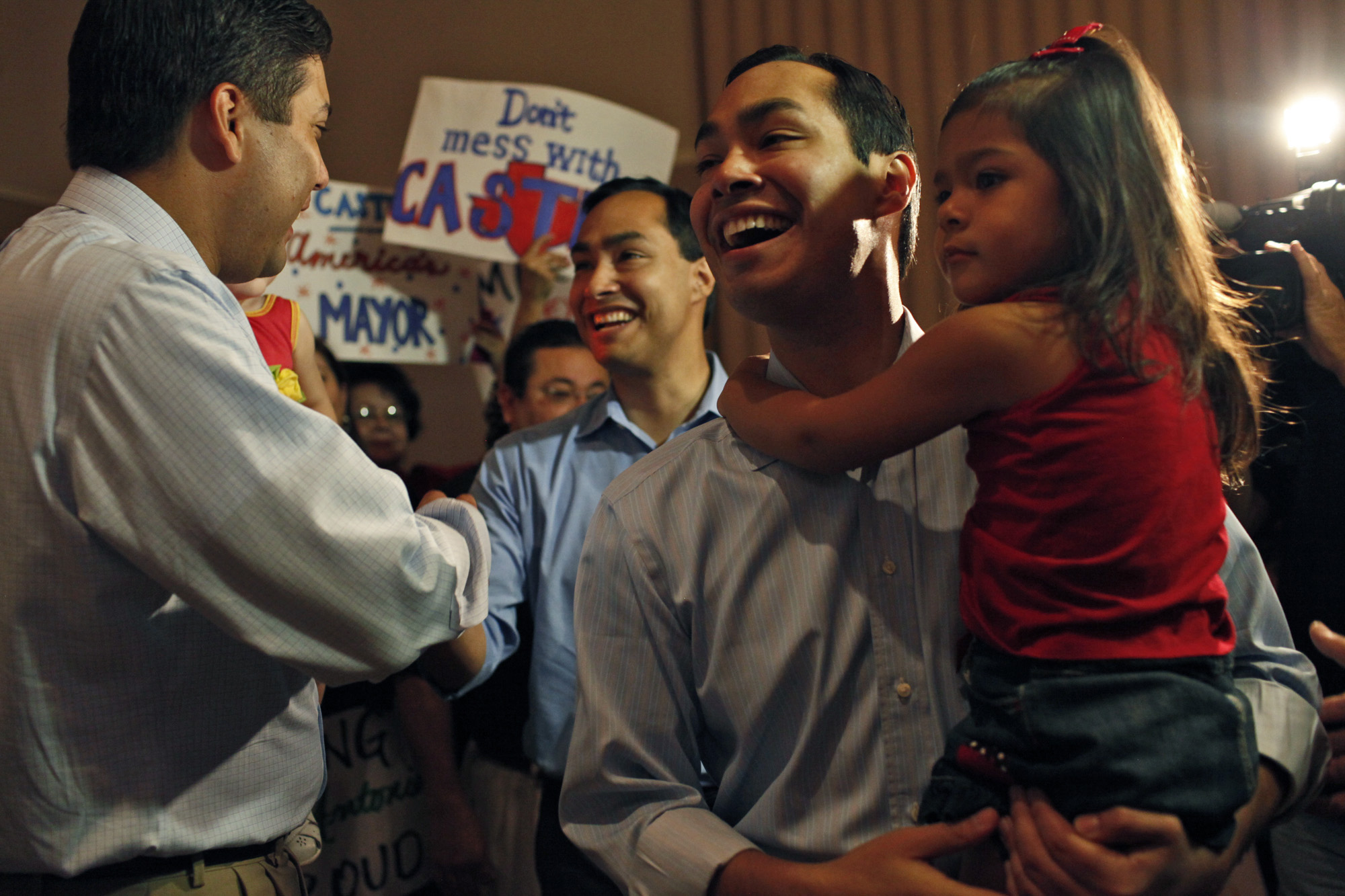 Castro brothers rock DNC sendoff celebration