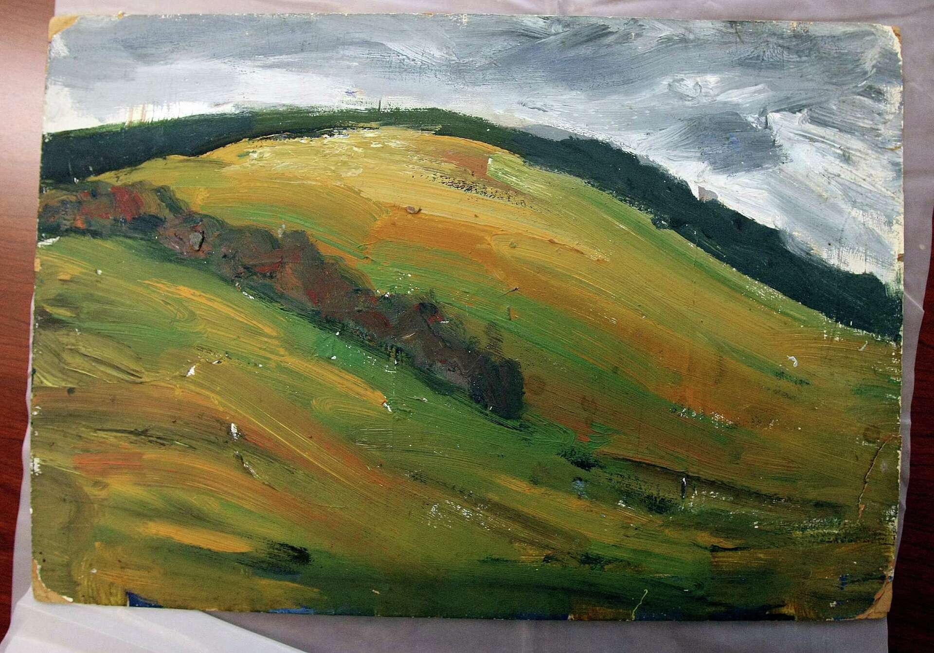 Portrait of family feud over artwork