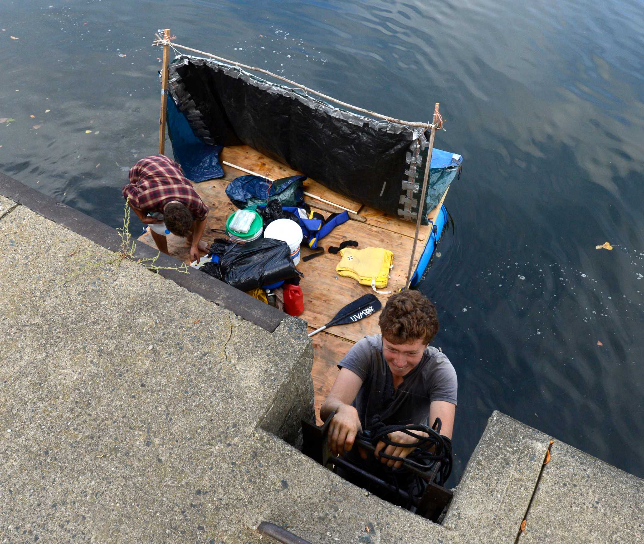 Photos: A homemade raft, the Hudson and adventure