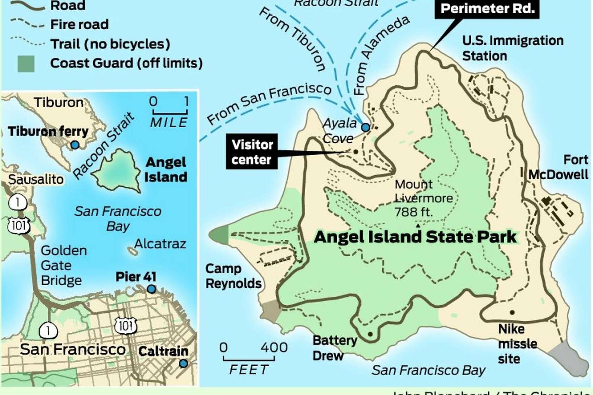 Leave car, take bike to Angel Island
