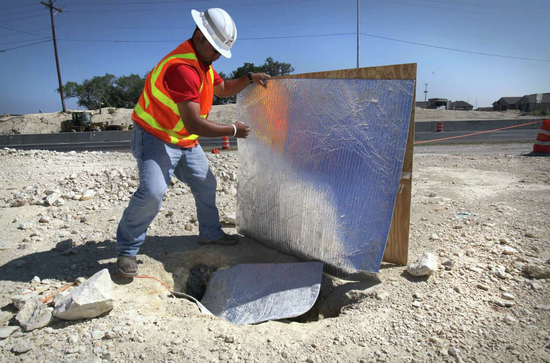 Tiny spider is a big roadblock