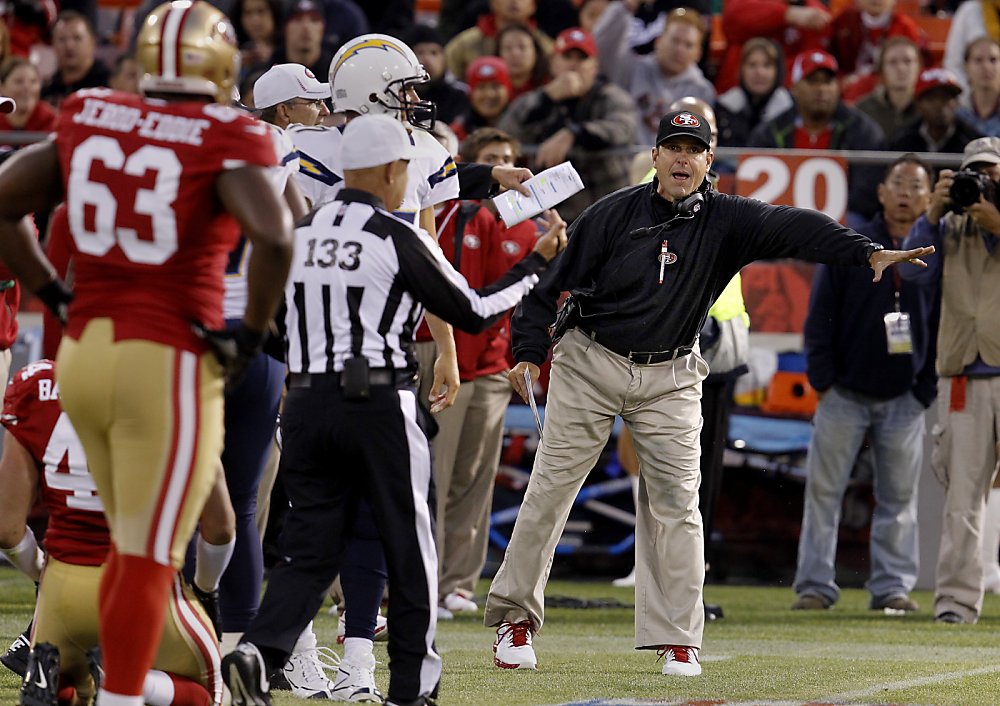 Jim Harbaugh on facing formidable Packers