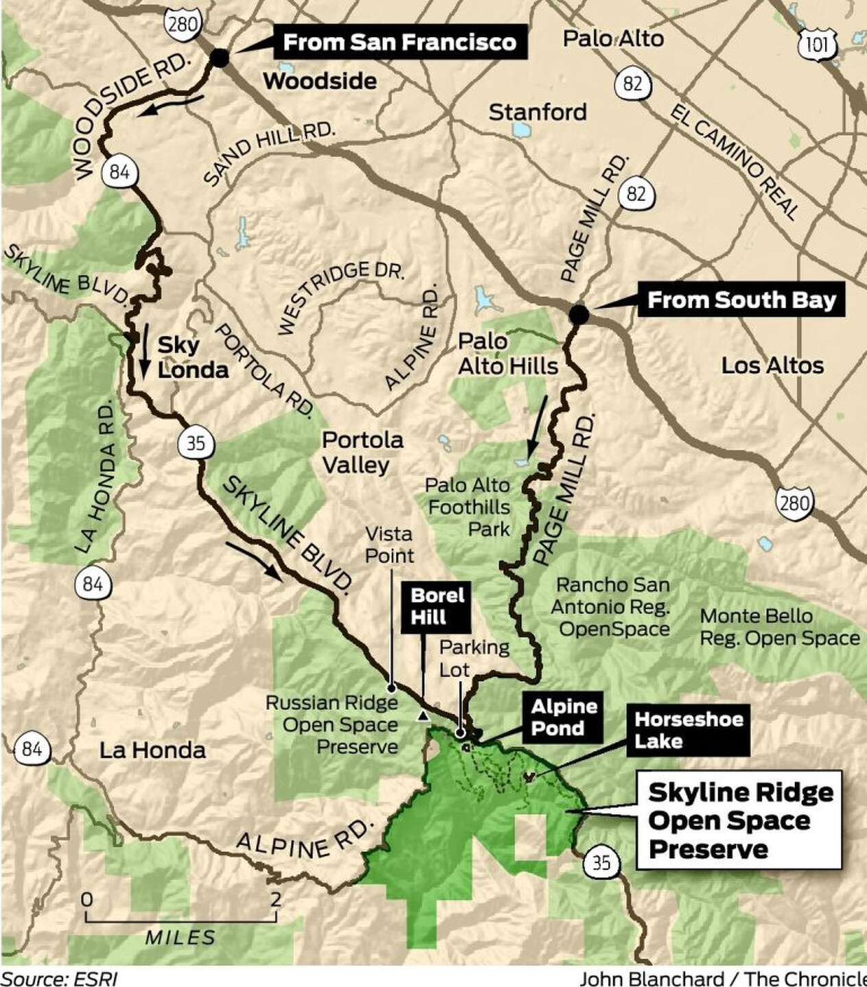 Sunday drive: Skyline Ridge Open Space