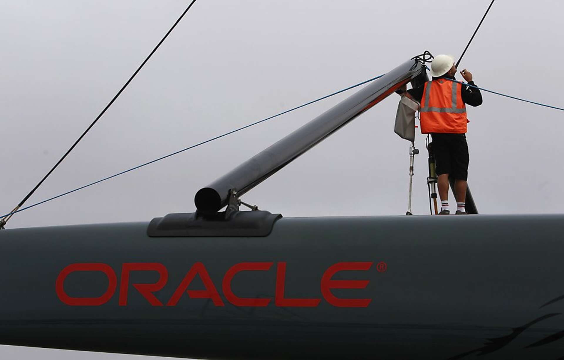 Oracle Racing readies America's Cup boat