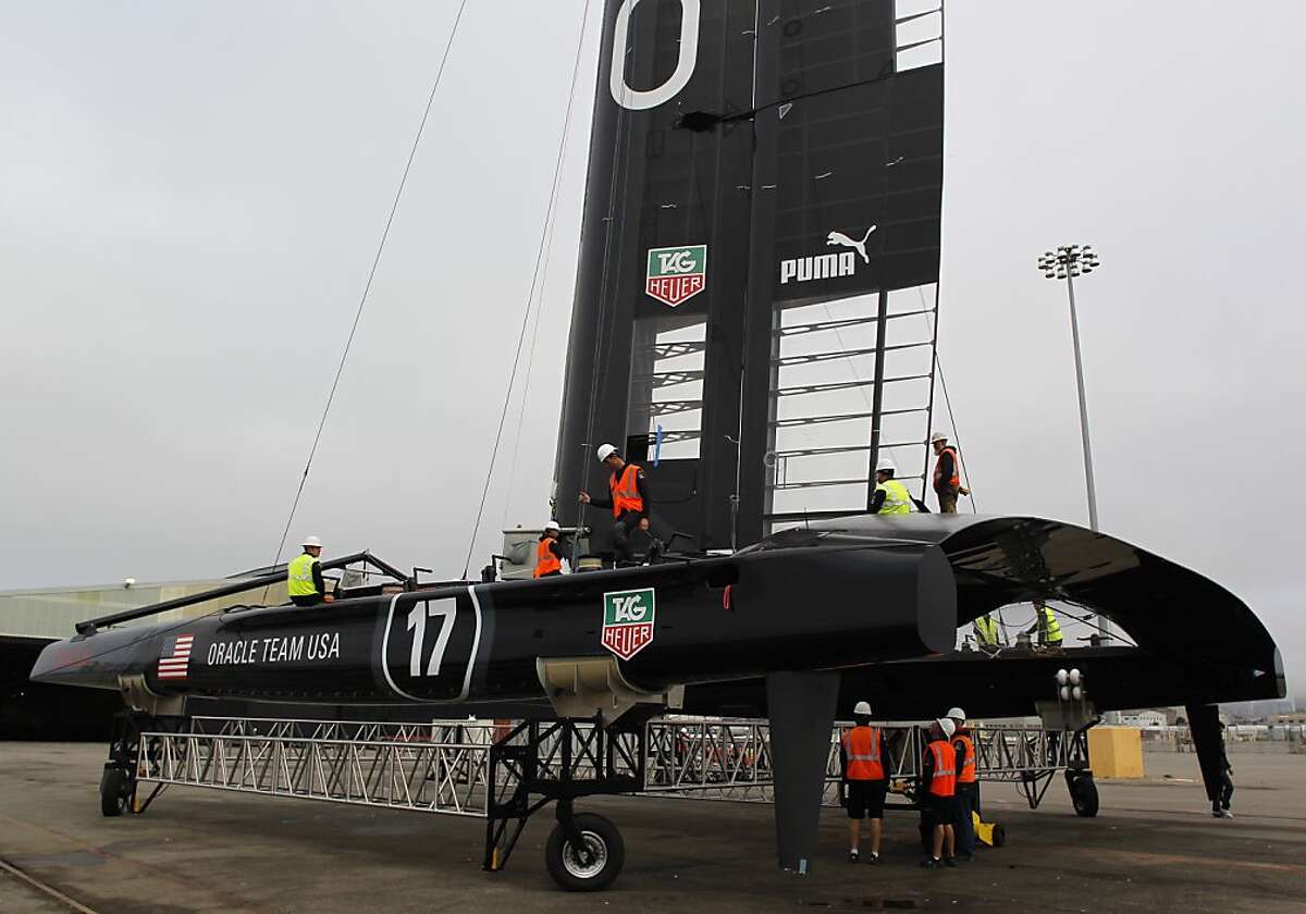 Oracle Racing readies America's Cup boat