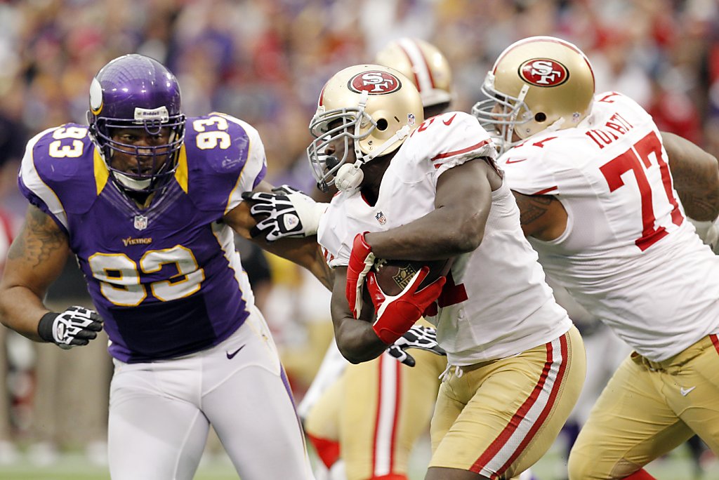 49ers' Gore runs well, but not often