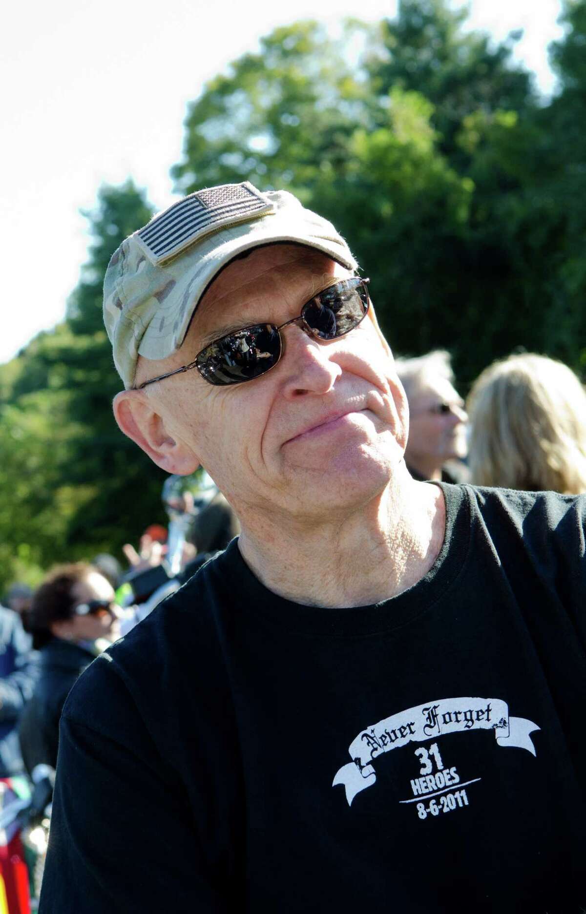 Bikers support monument for Navy Seal