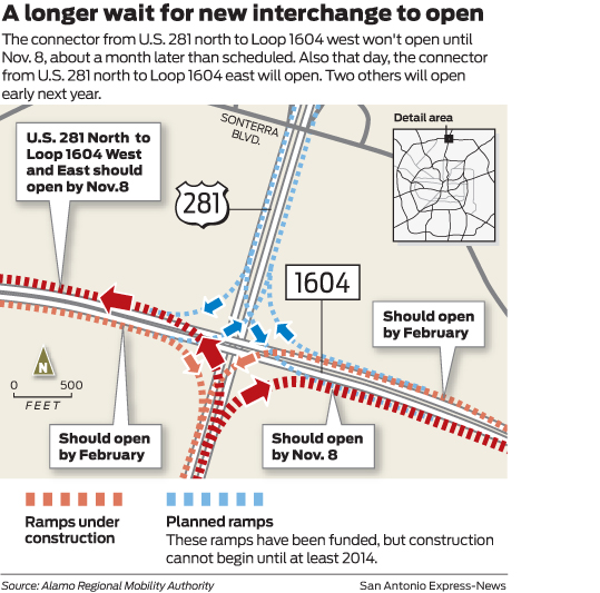 Opening of part of interchange delayed
