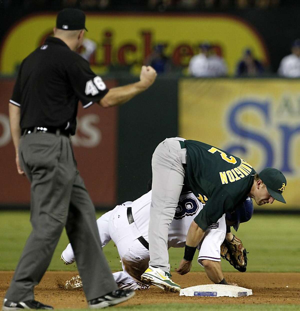 A's set strikeout record in big win