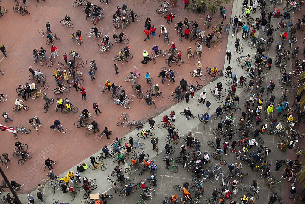 Thousands at Critical Mass 20th birthday