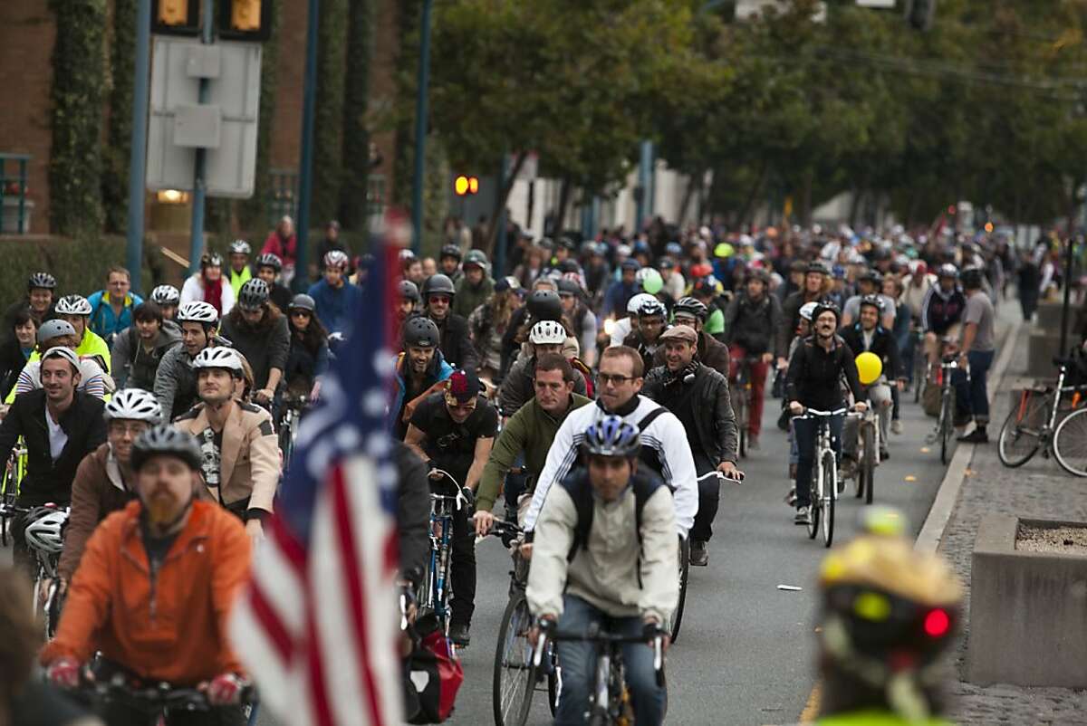 Thousands at Critical Mass 20th birthday
