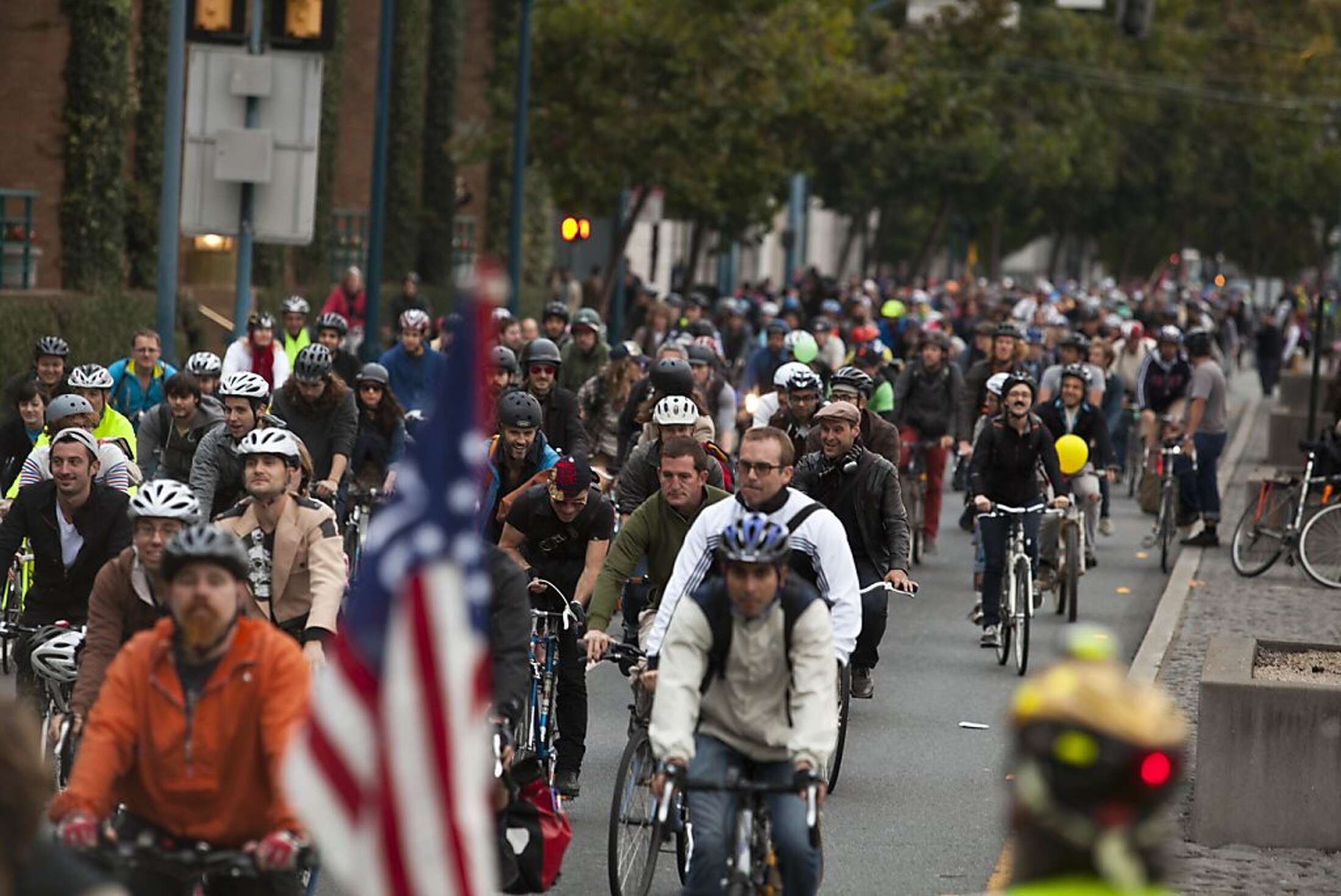 Thousands at Critical Mass 20th birthday