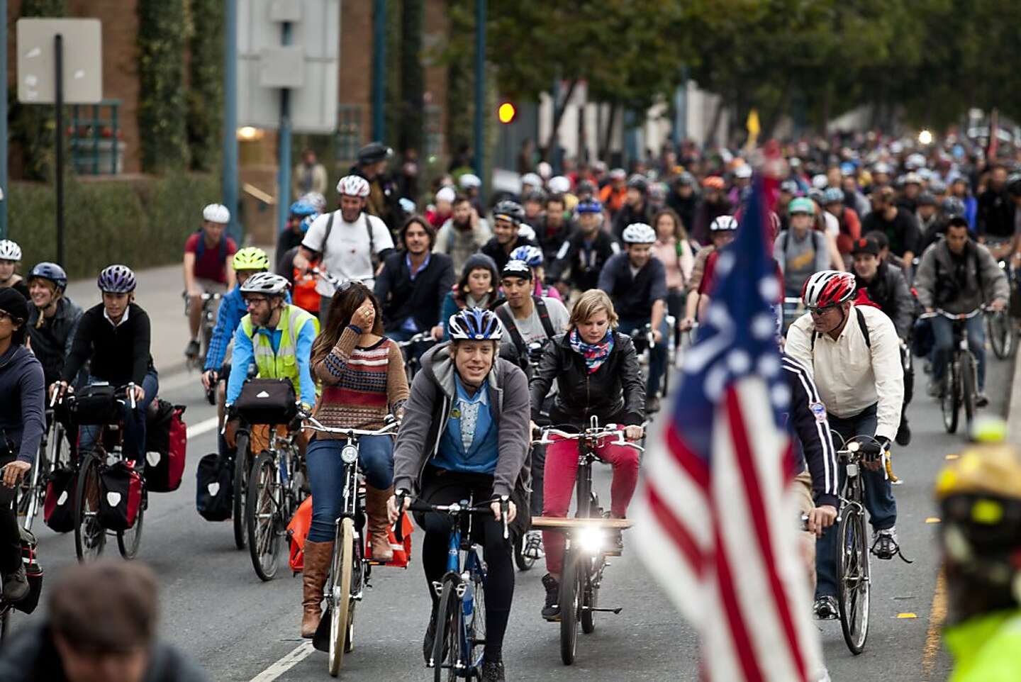 Thousands at Critical Mass 20th birthday