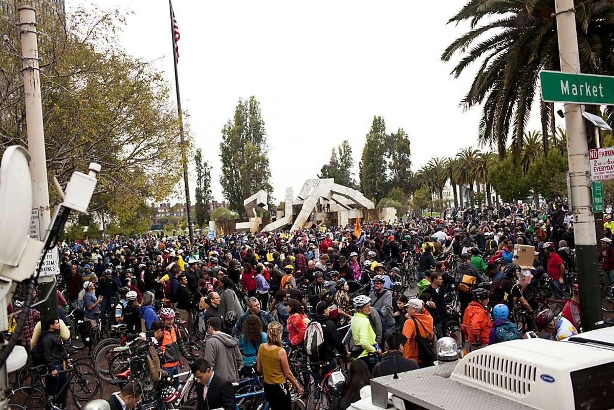 Thousands at Critical Mass 20th birthday