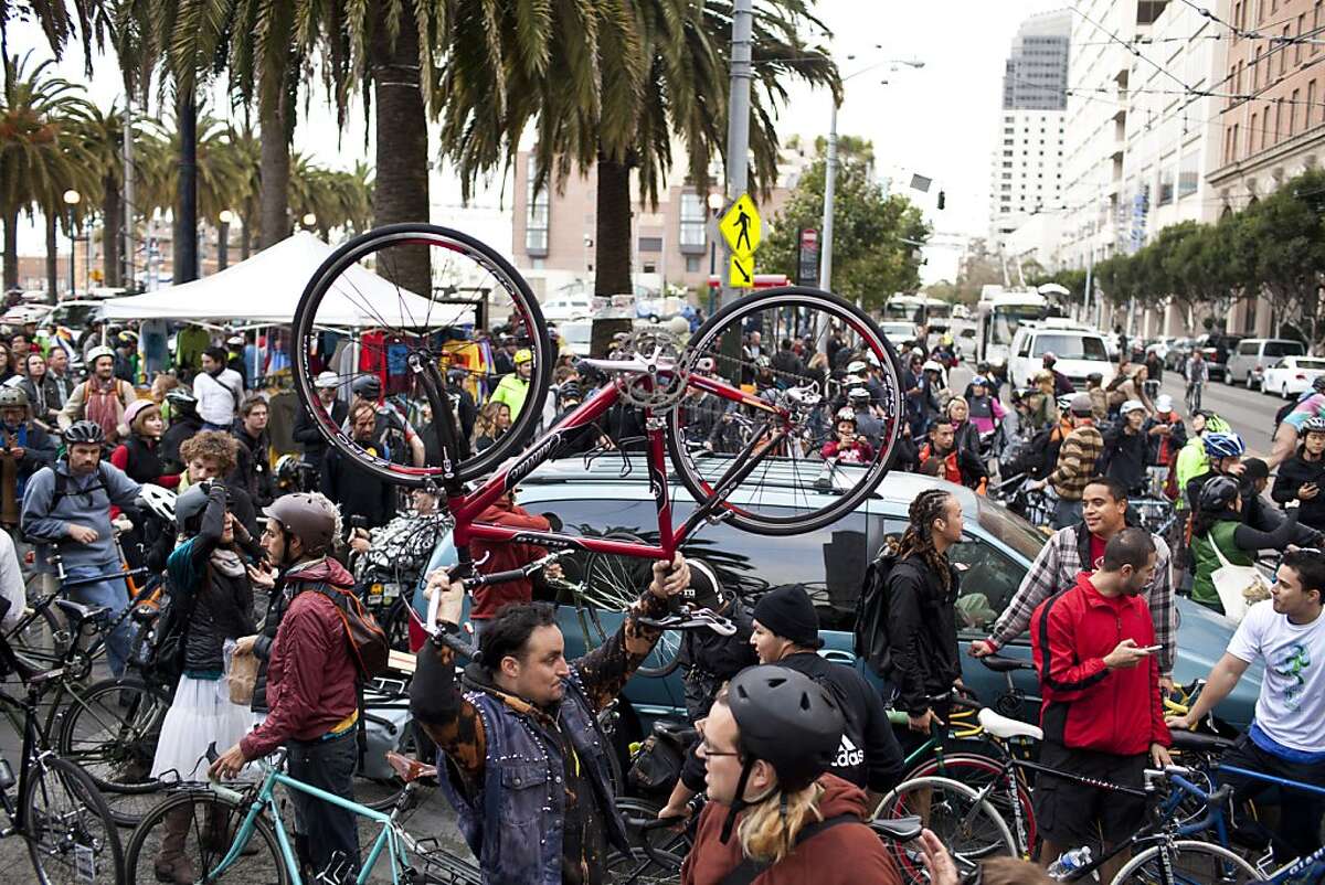 Thousands at Critical Mass 20th birthday