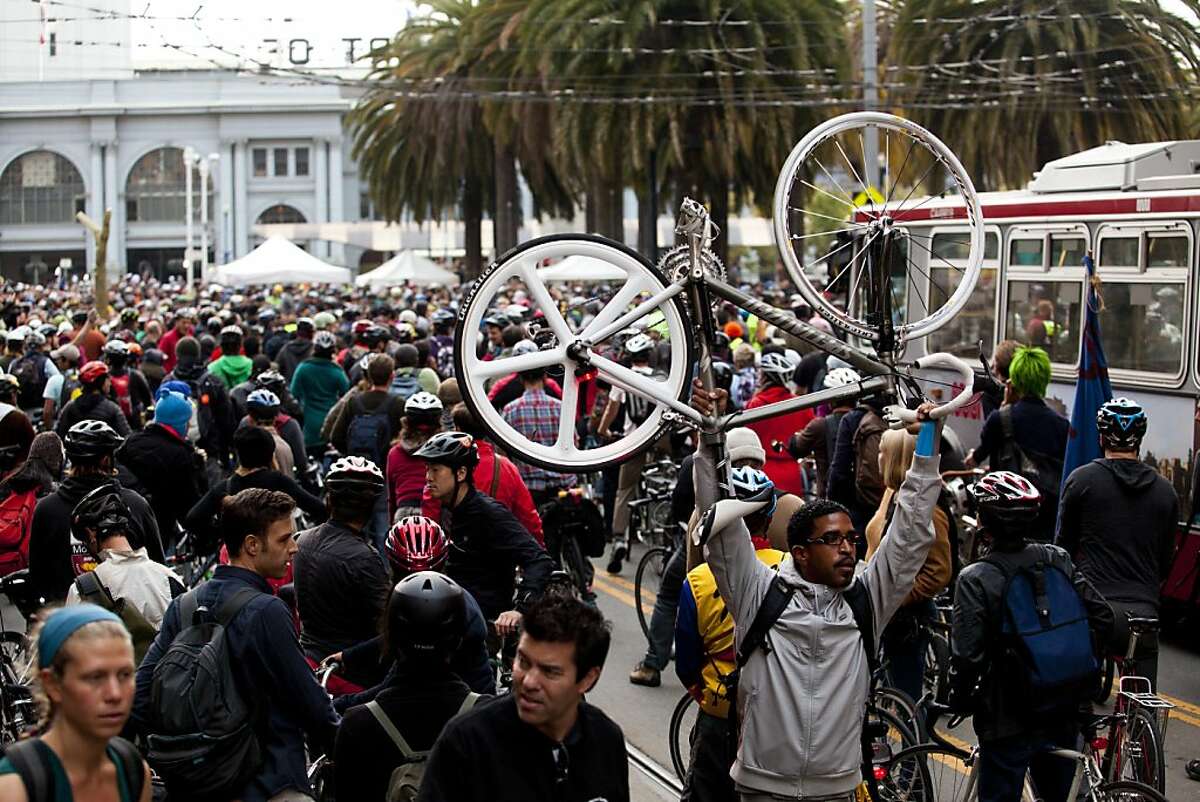 Thousands at Critical Mass 20th birthday