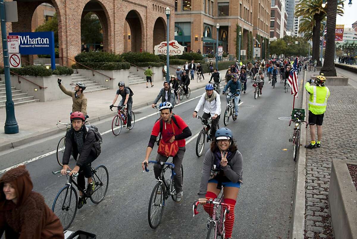 Thousands at Critical Mass 20th birthday