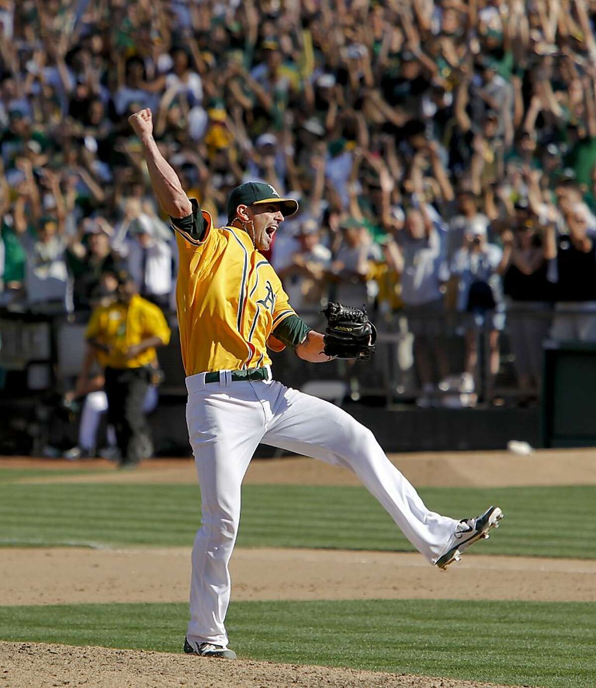 A's 12-5 win caps stunning season