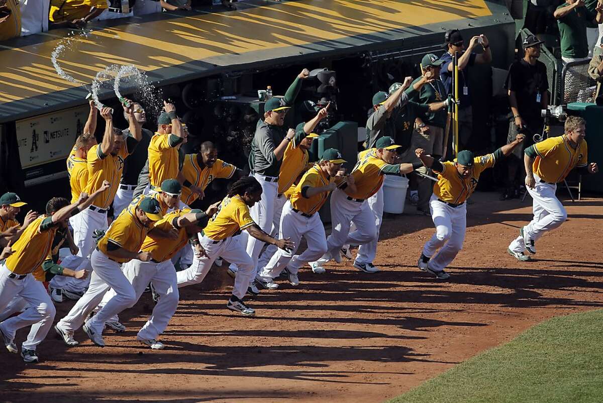 A's 12-5 win caps stunning season