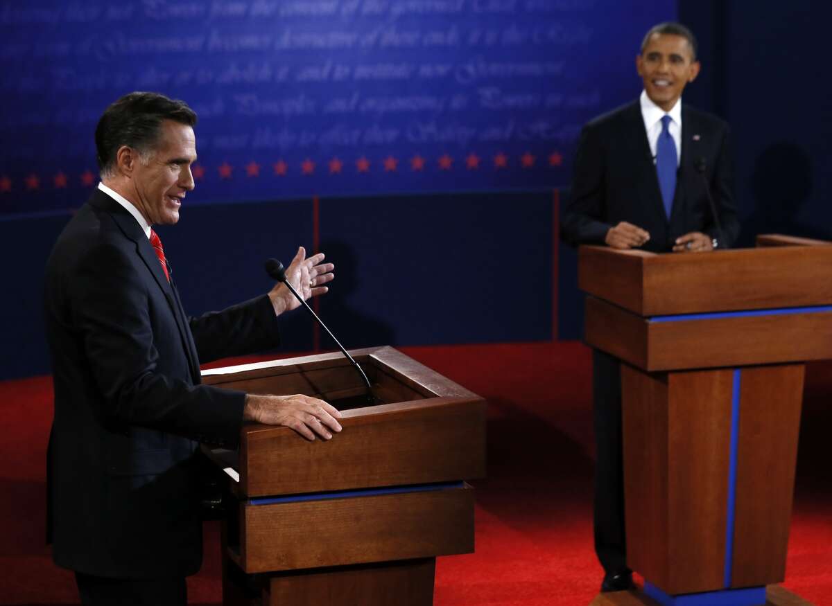Romney, Obama square off in polite debate