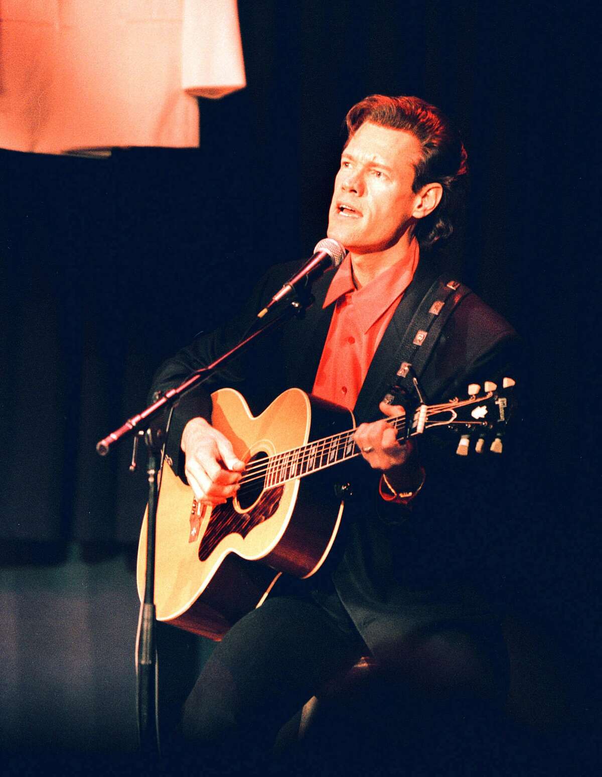 Singer Randy Travis arrives at crossroads