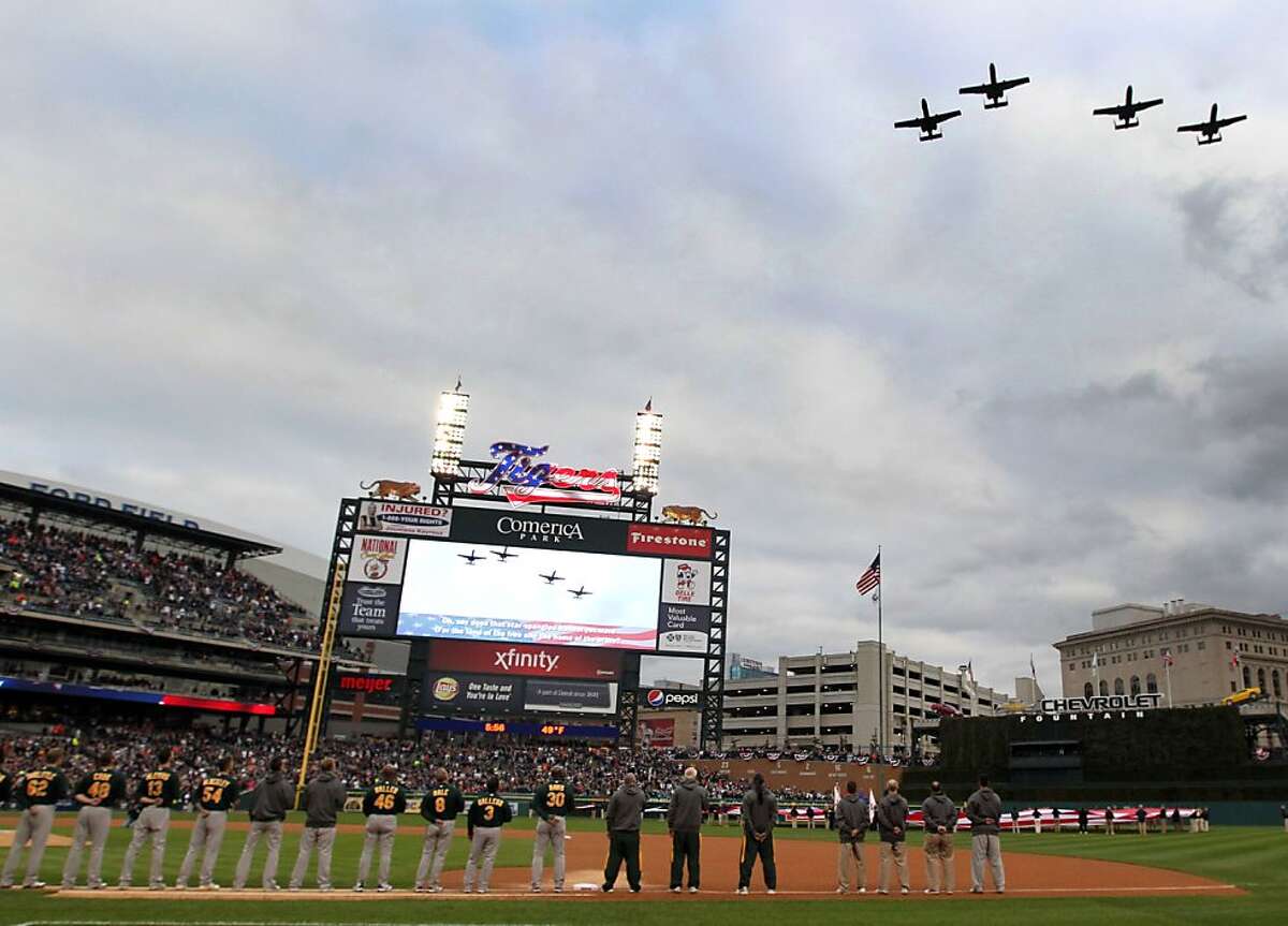 A's drop Game 1 to Tigers, 3-1