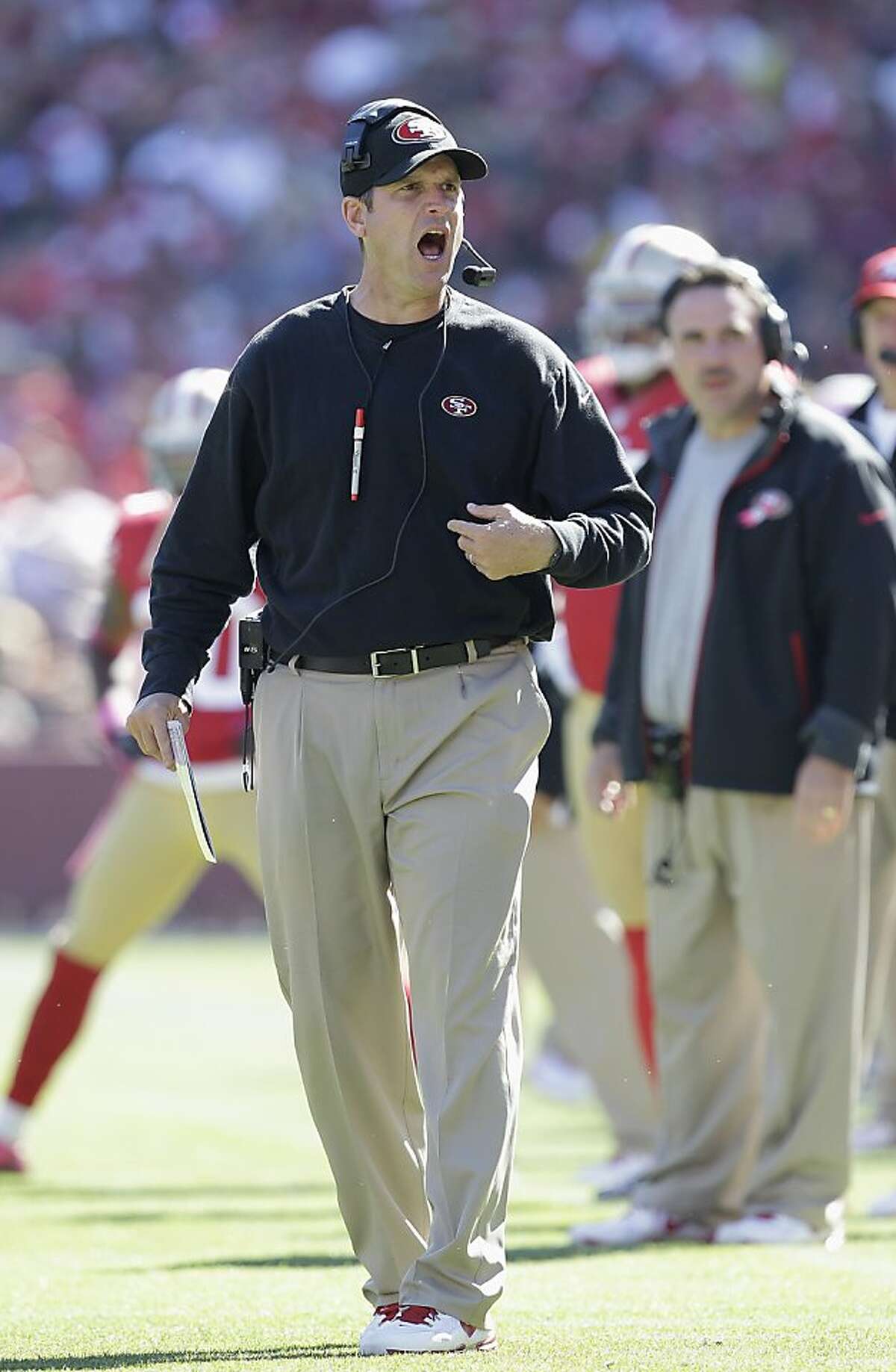 49ers' success cramps Harbaugh's style