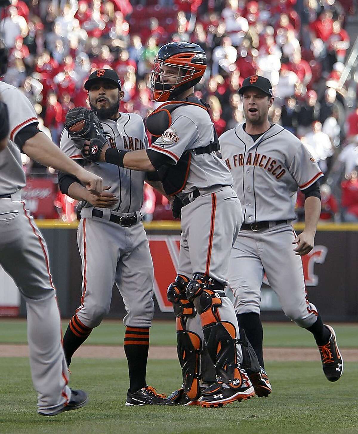 Posey celebrates, and deservedly so