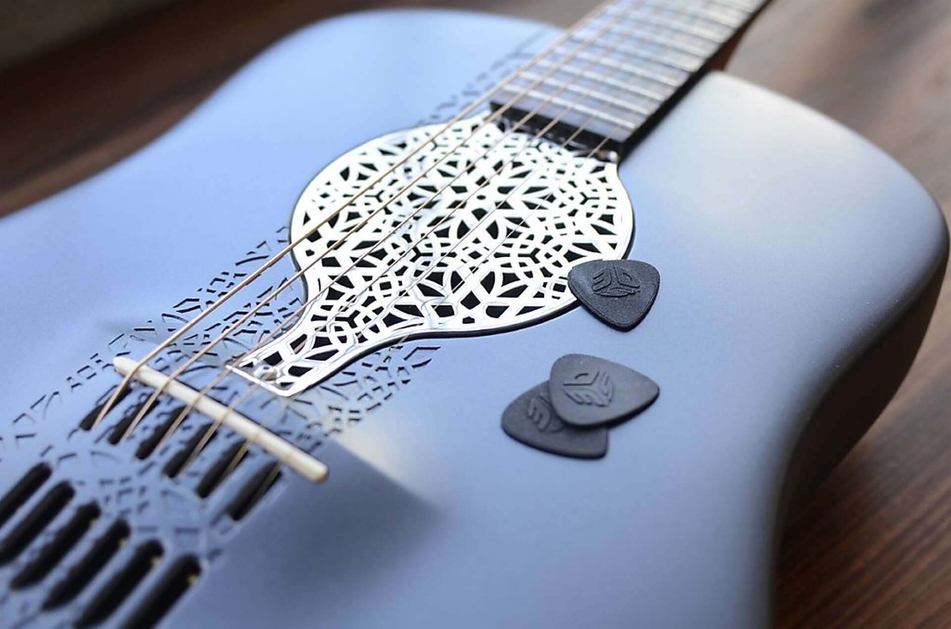 3-D printer turns out plastic guitar