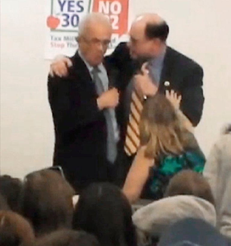Berman says rival 'unhinged' in debate