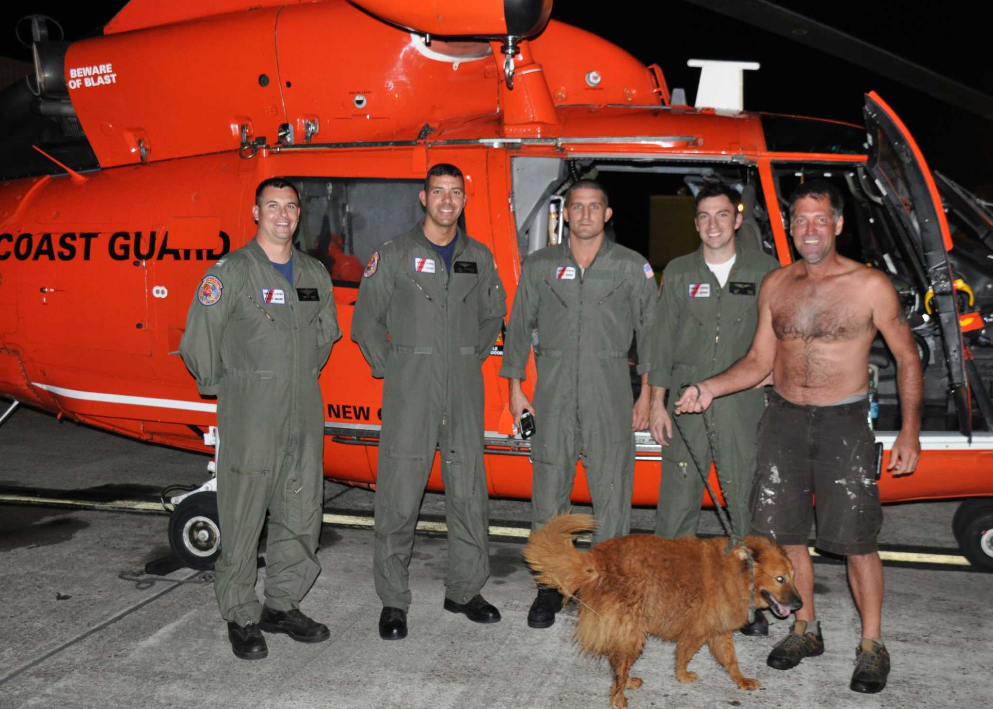 Coast Guard rescues boater and his dog