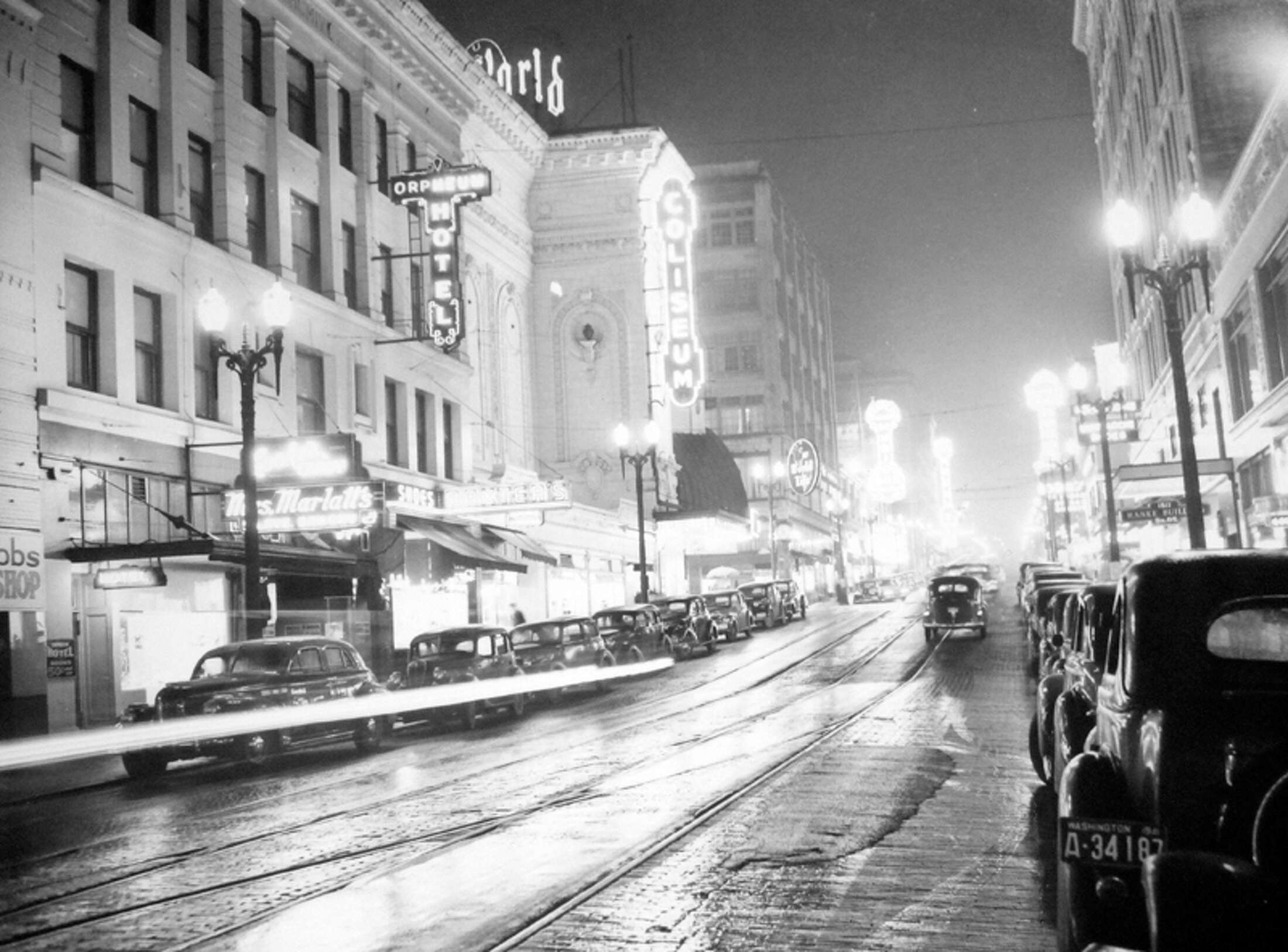 Seattle during World War II blackouts