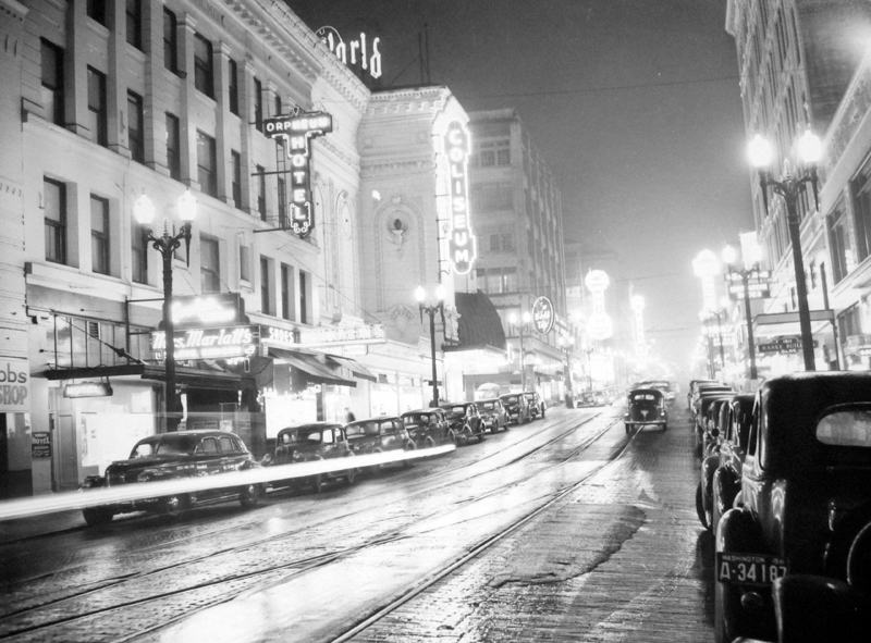 Seattle during World War II blackouts