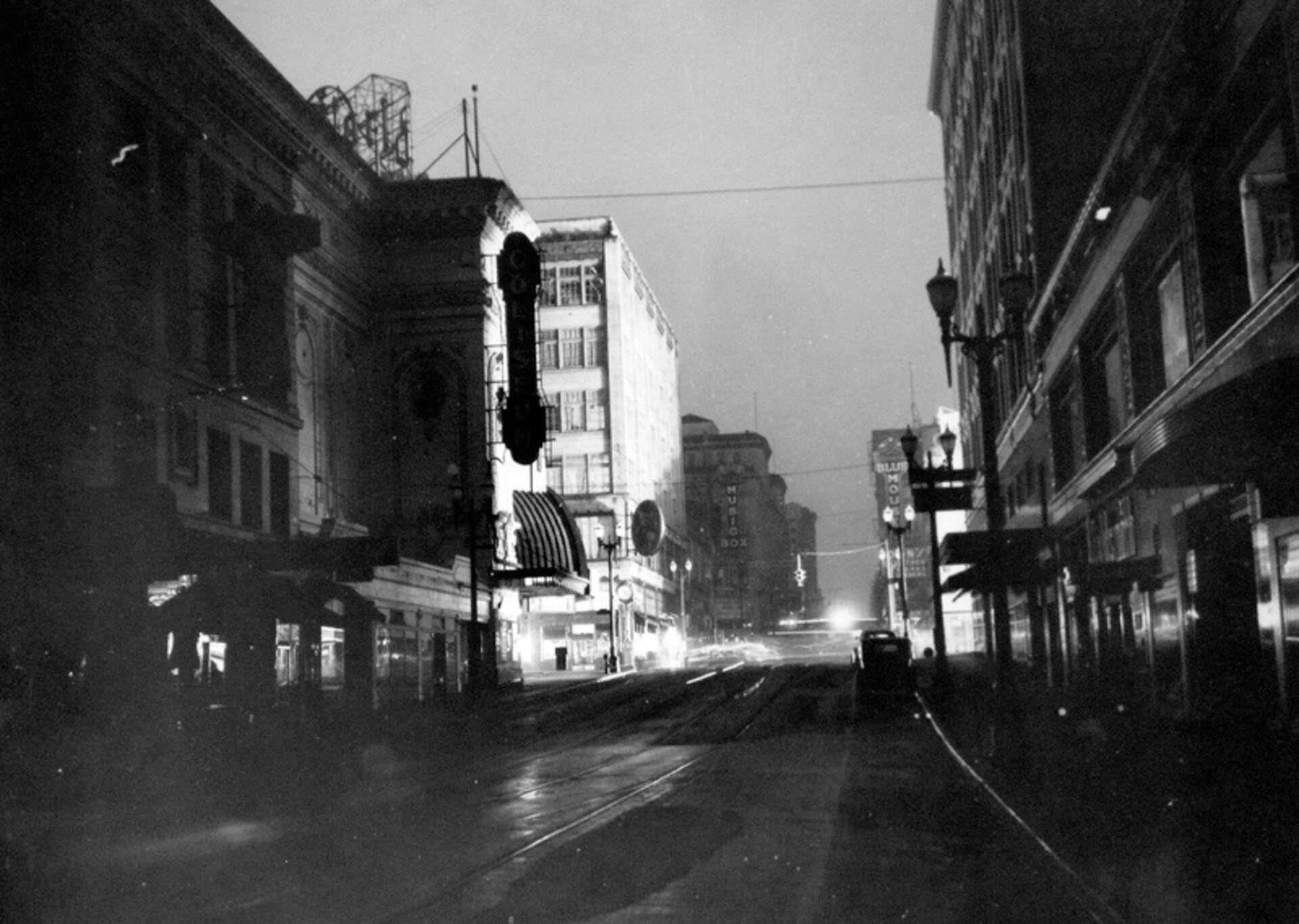 Seattle during World War II blackouts