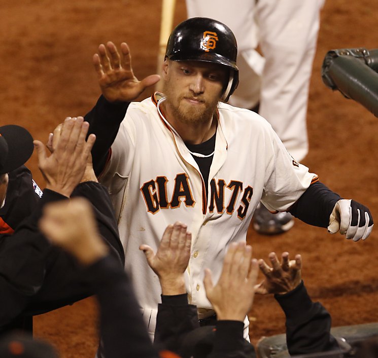Hunter Pence carries big stick in Game 2