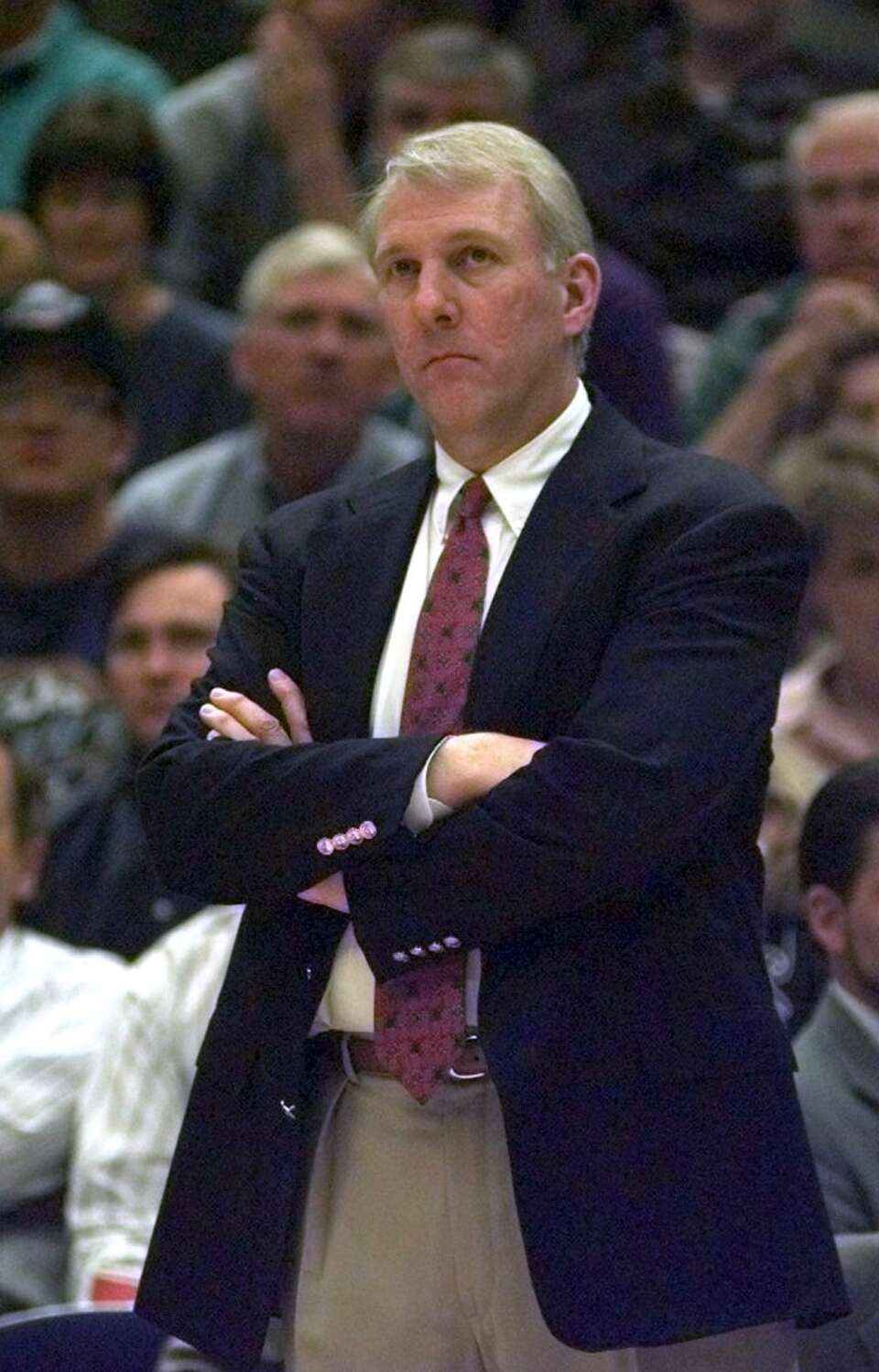 Spurs coach Gregg Popovich over the years