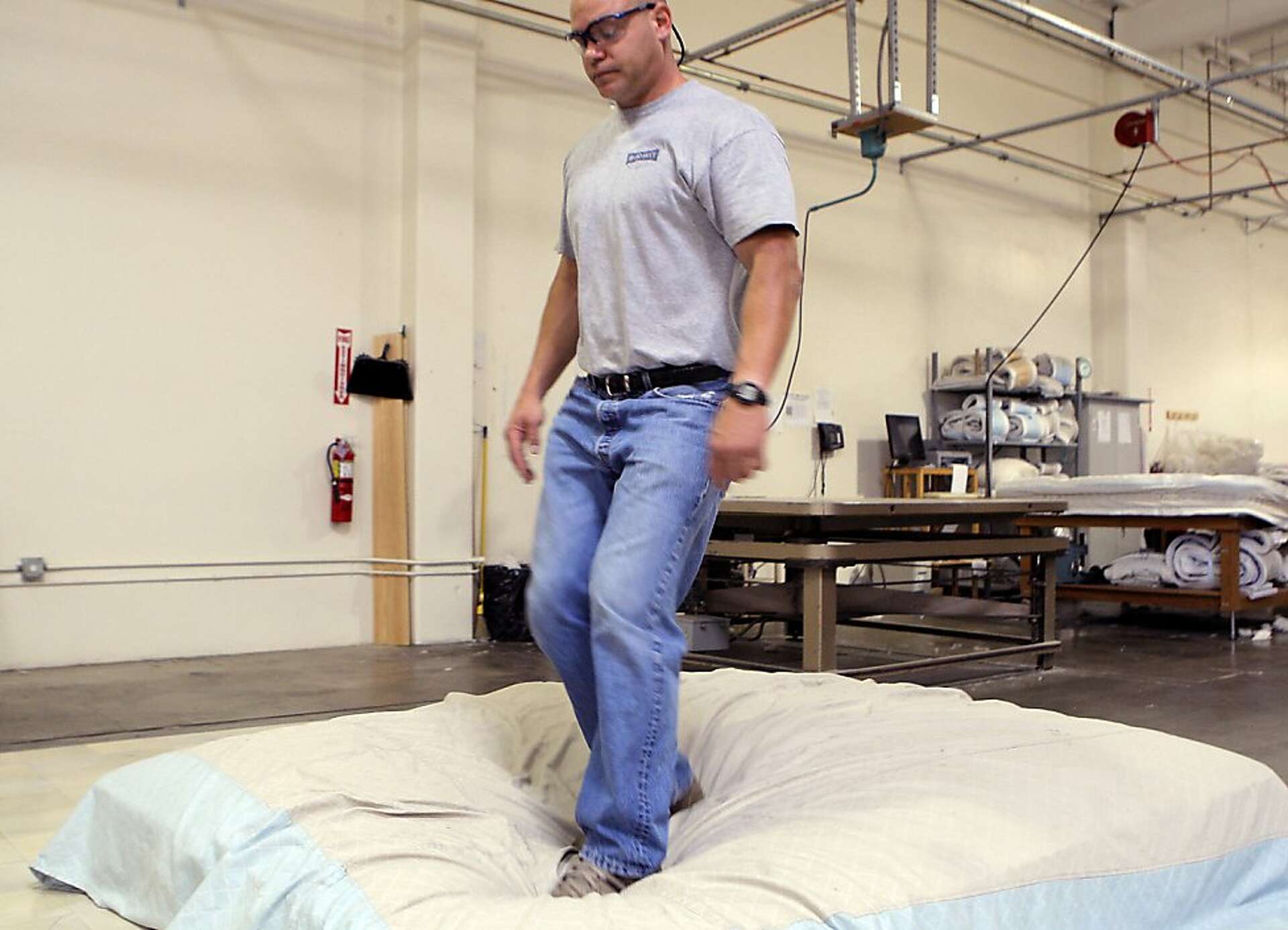 McRoskey mattress jumping is serious work