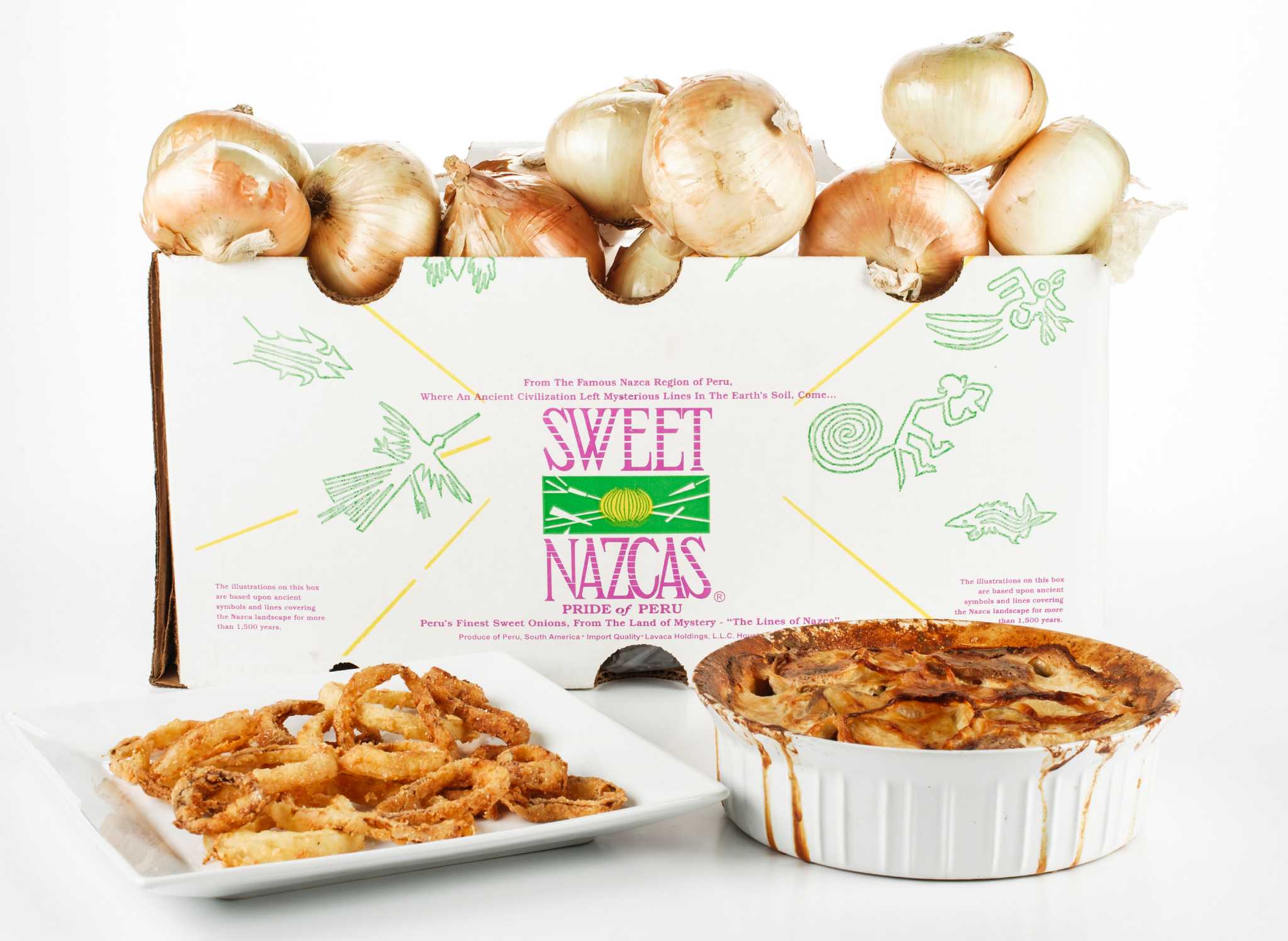 Taste-testing onions from Peru