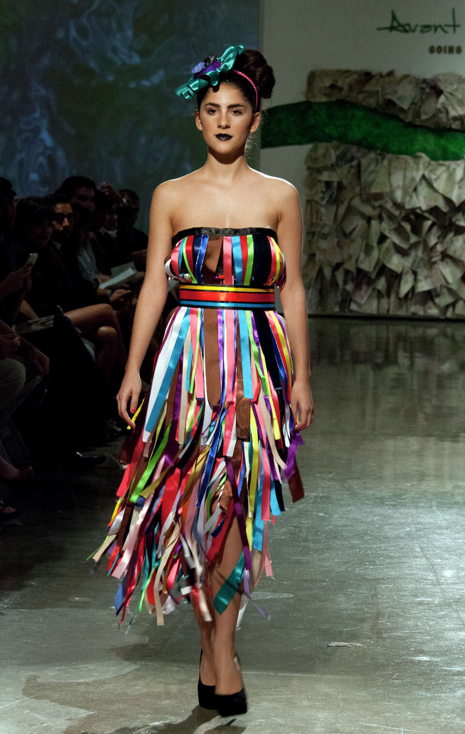 Eco-fashion show artistic, irreverent