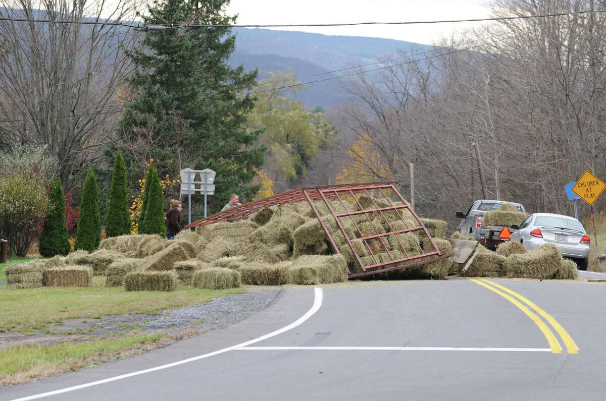 East Berne barn collapse kills cows