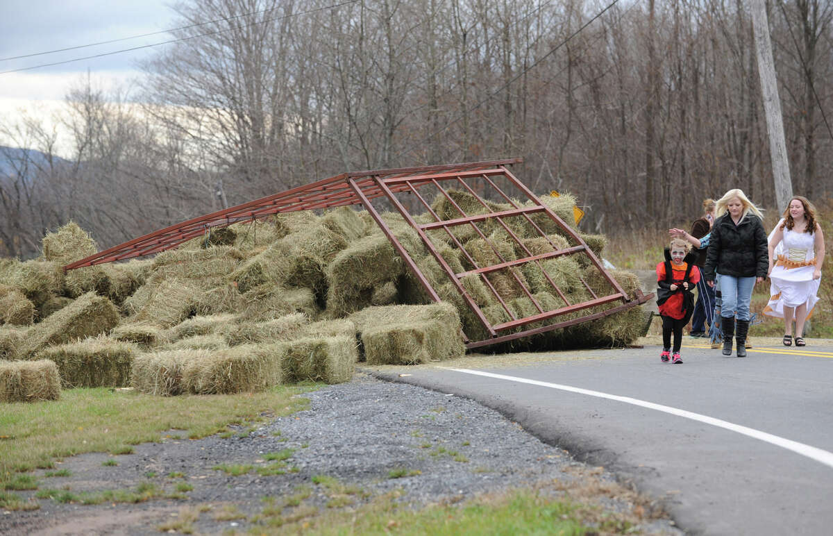 East Berne barn collapse kills cows