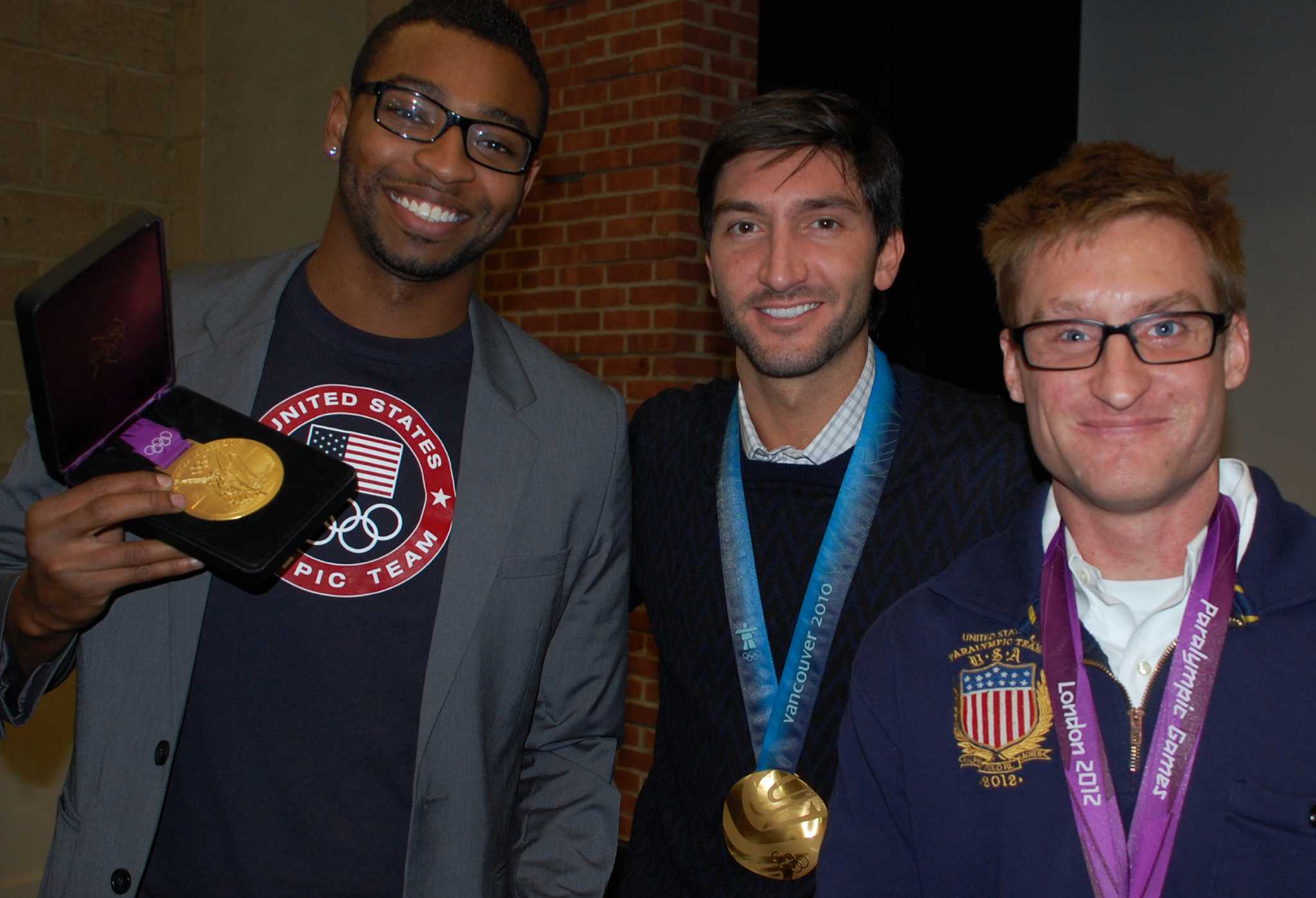Olympians urge students to go for the gold -- on & off the field