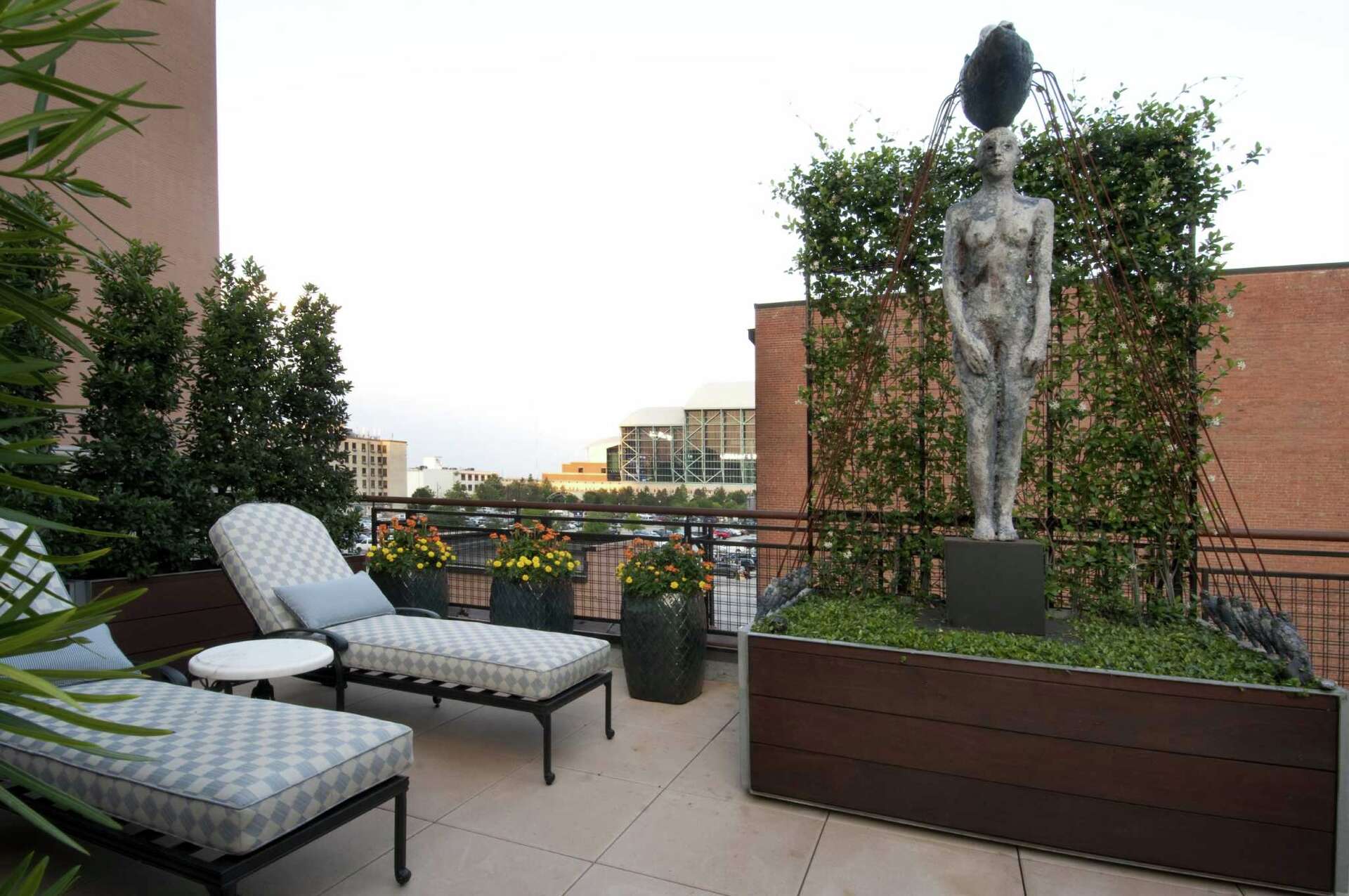 Rooftop garden offers dramatic views