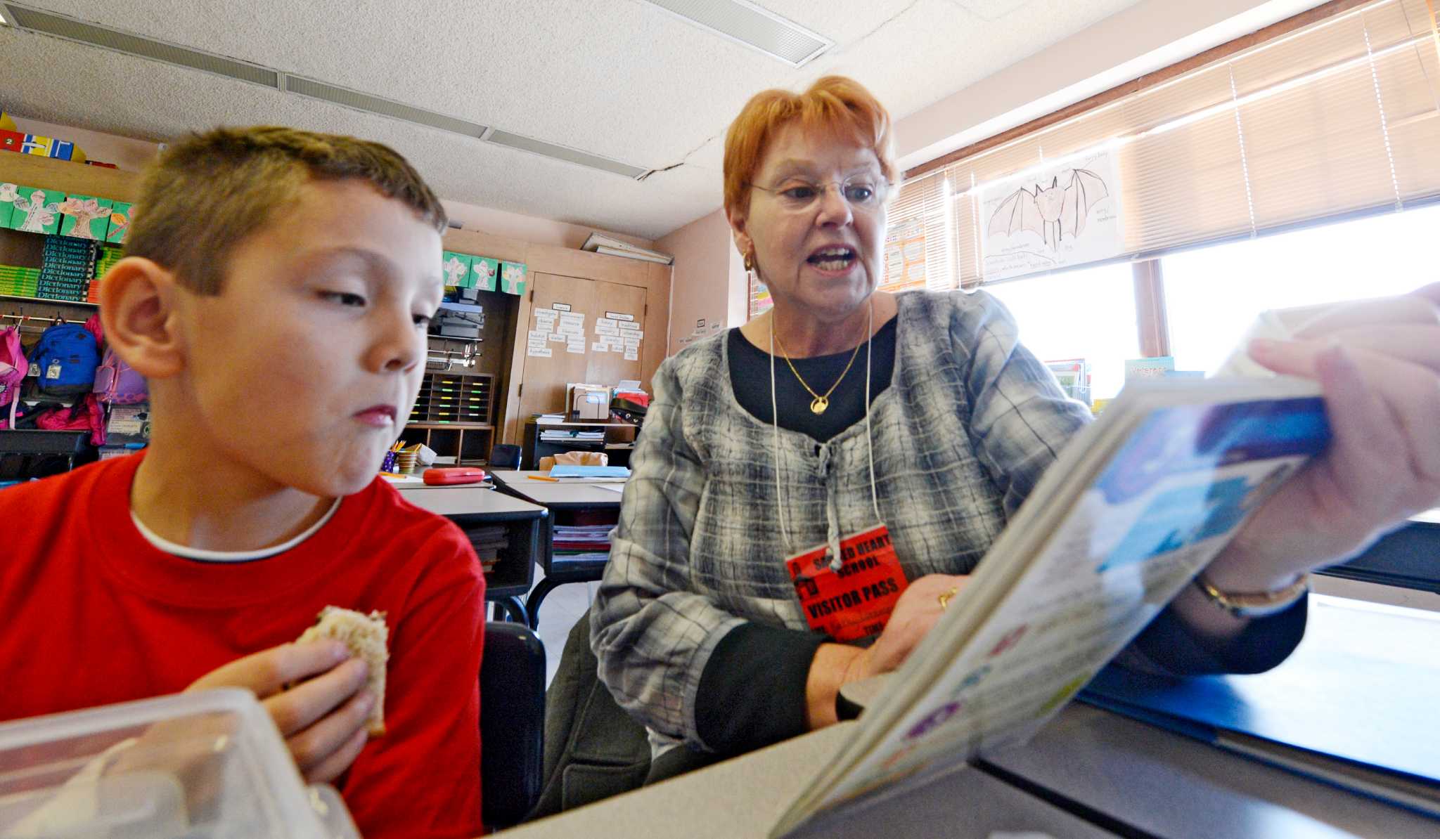 Lunchtime reading a double treat for kids