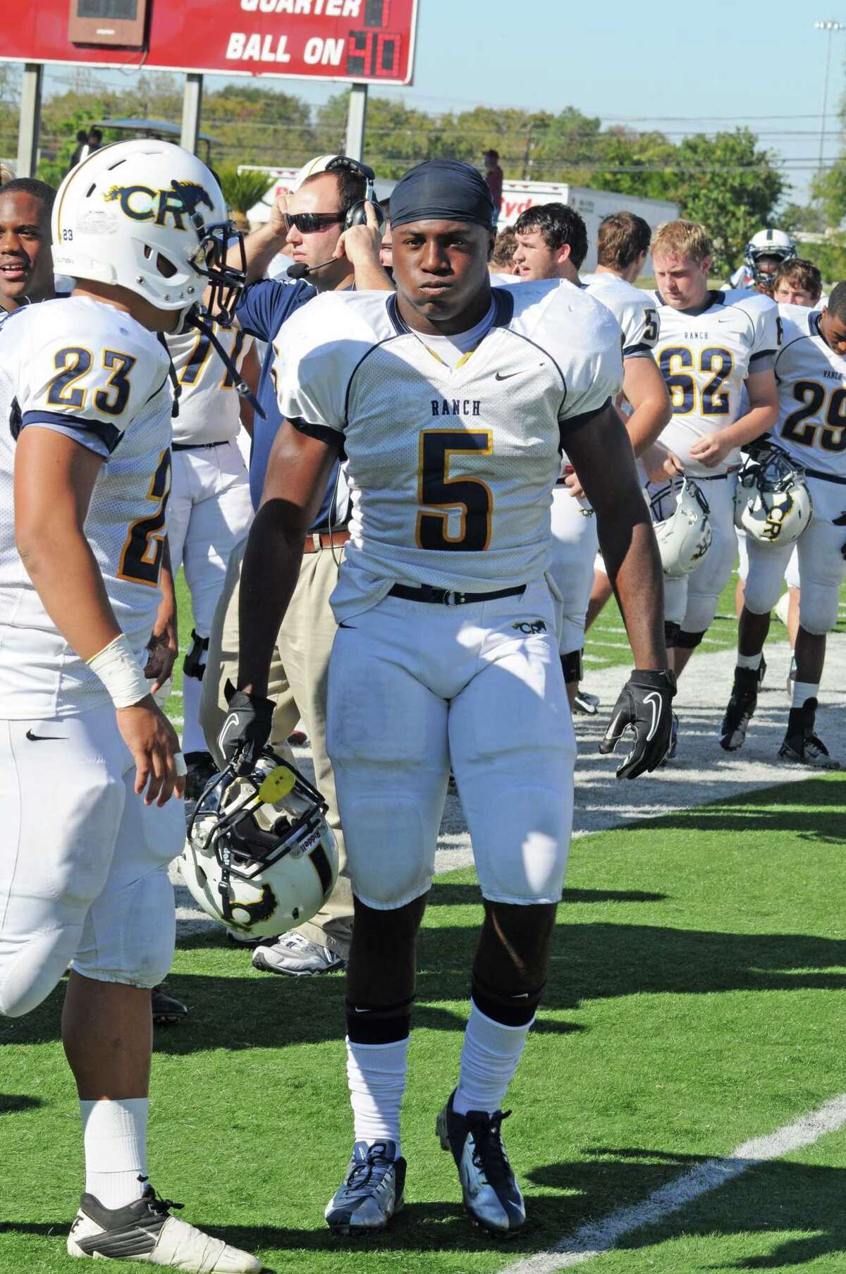 Football: Cy Ranch goes for two against Memorial