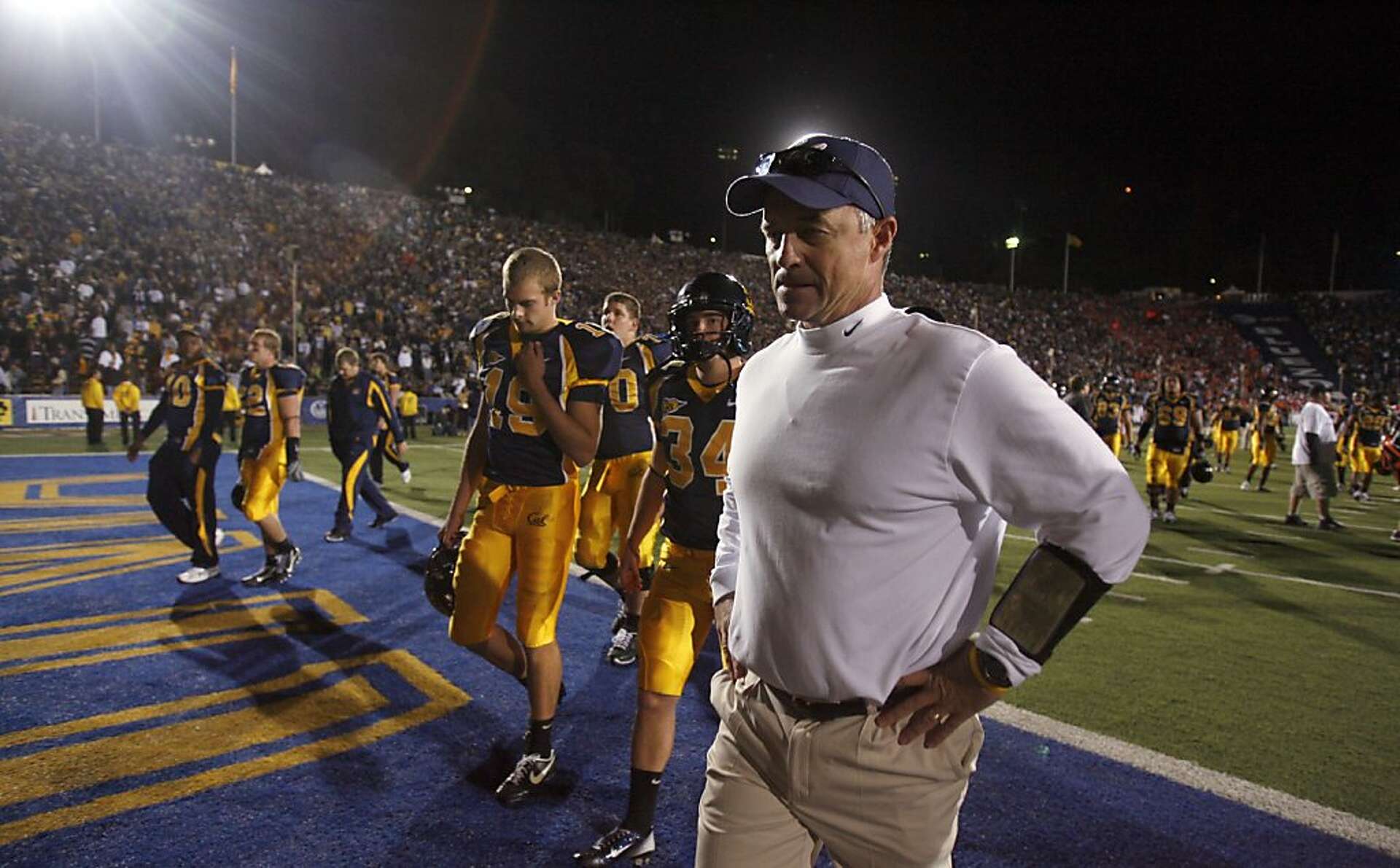 Cal fires head coach Jeff Tedford