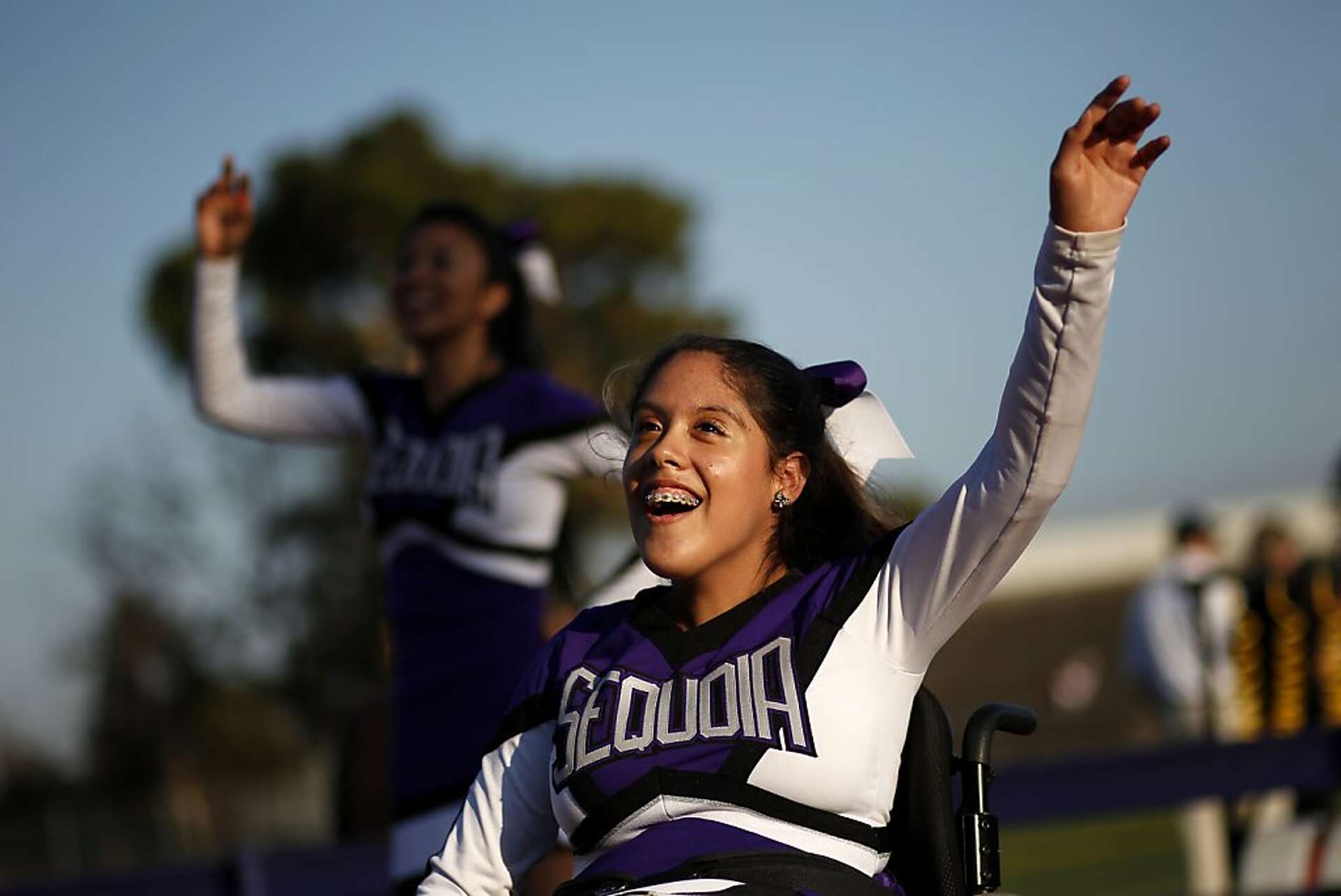 Cheerleader has spirit - and wheelchair