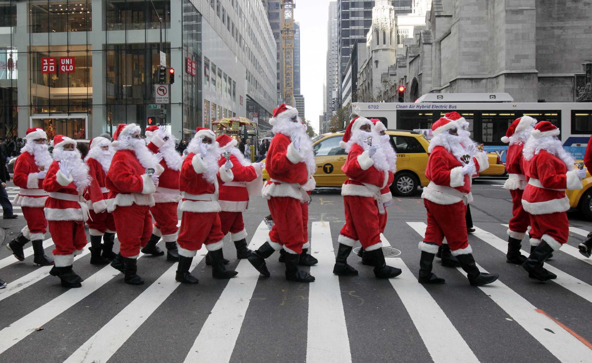 Sidewalk Santa Parade